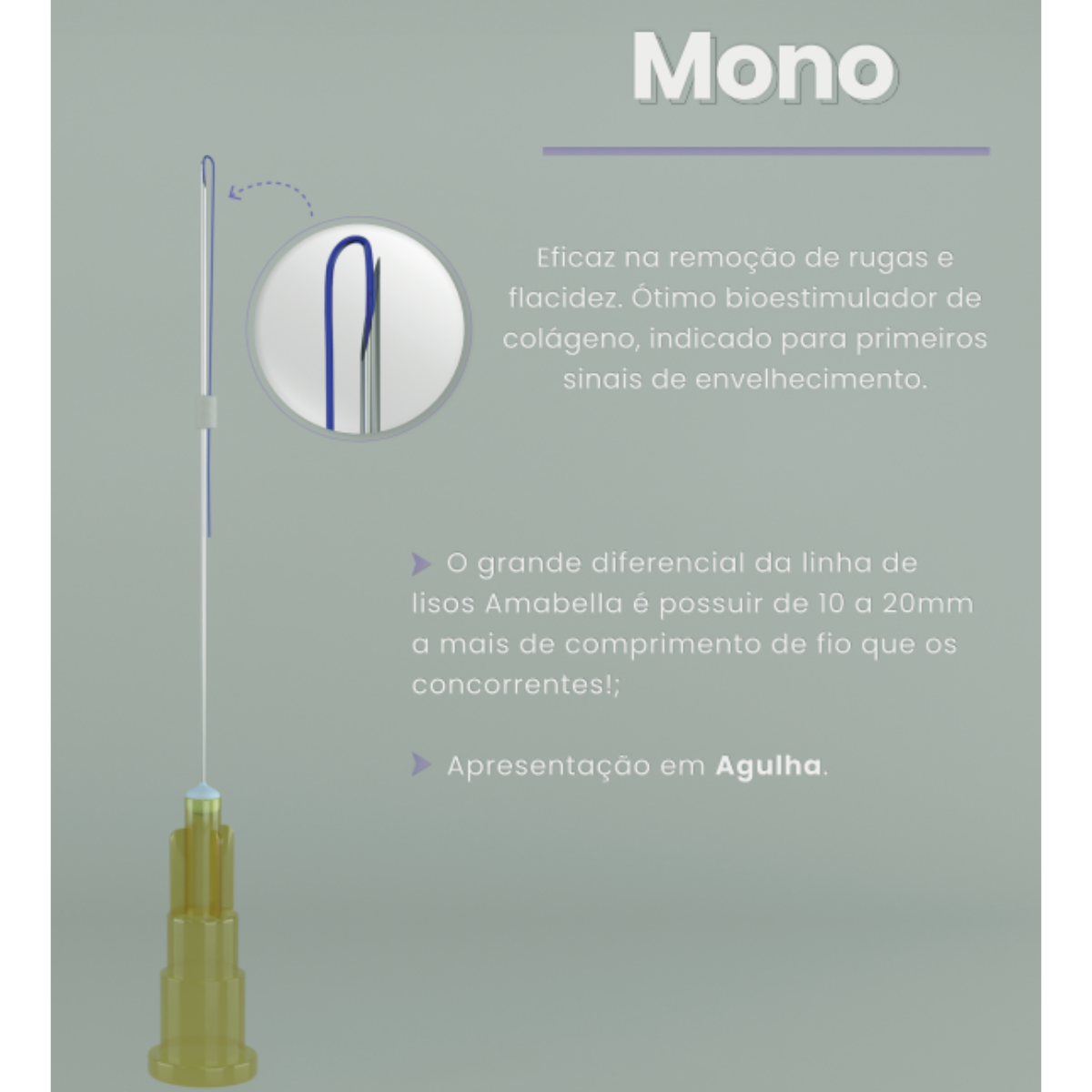 Fio De PDO Mono Liso 30G 25X30 (A) USP 6-0 (Blister Com 10 Unidades ...