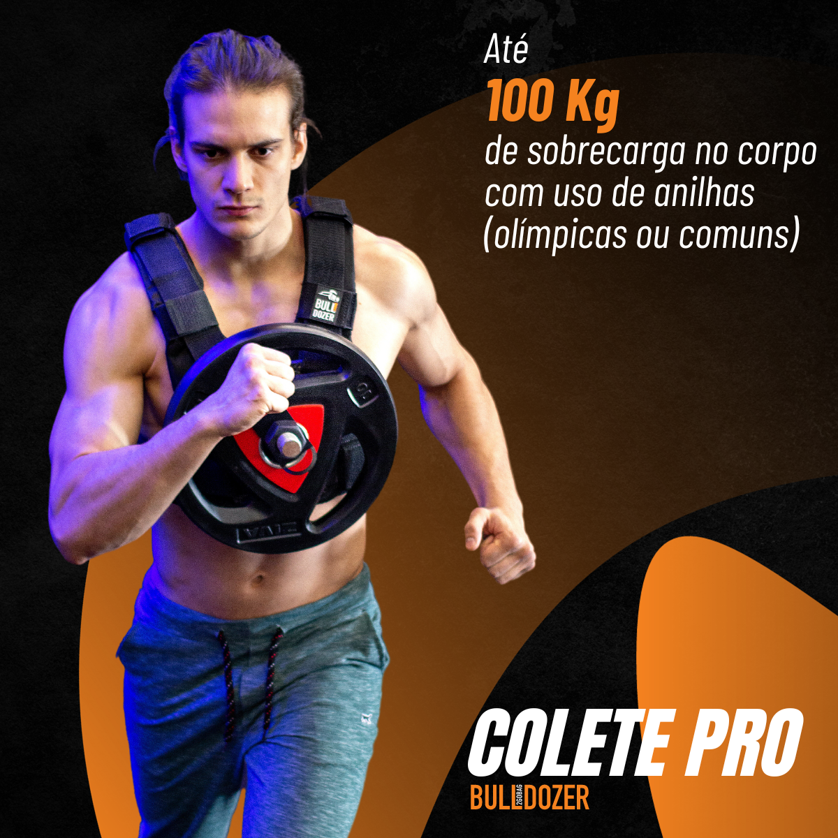 Colete Peso Ajustável Treino Calistenia Crossfit Resistência - Bulldozer