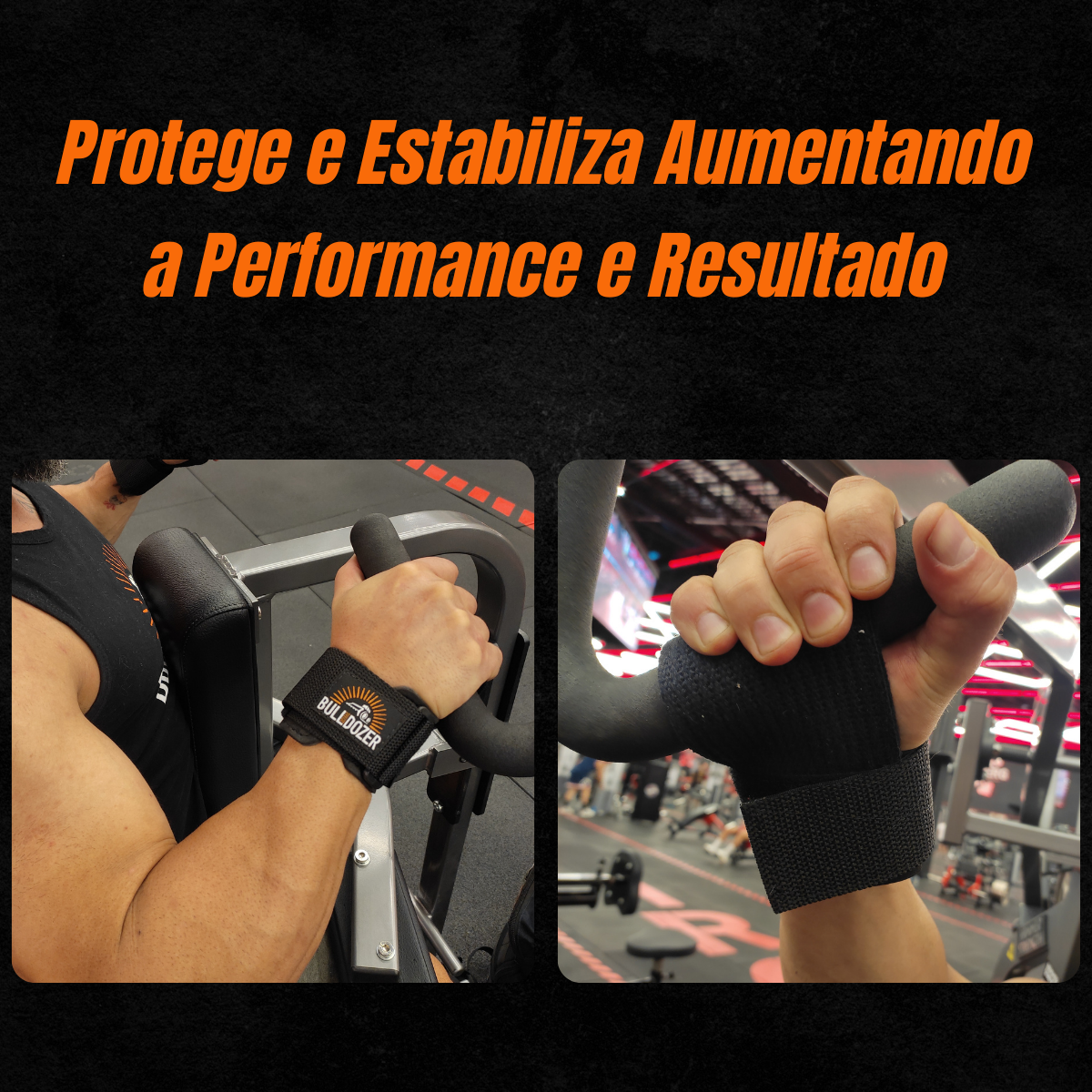 Strap Gancho Musculação Profissional Academia Monster - Bulldozer
