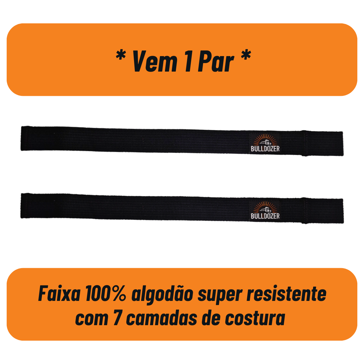 Strap Musculação Treino Exercício Academia e Cross - Bulldozer