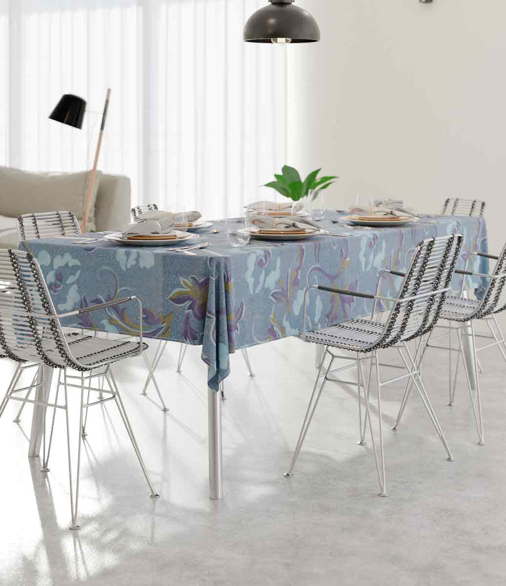 Toalha de Mesa Retangular Arabescos Azul 8 Lugares - Mesa Chiq ...