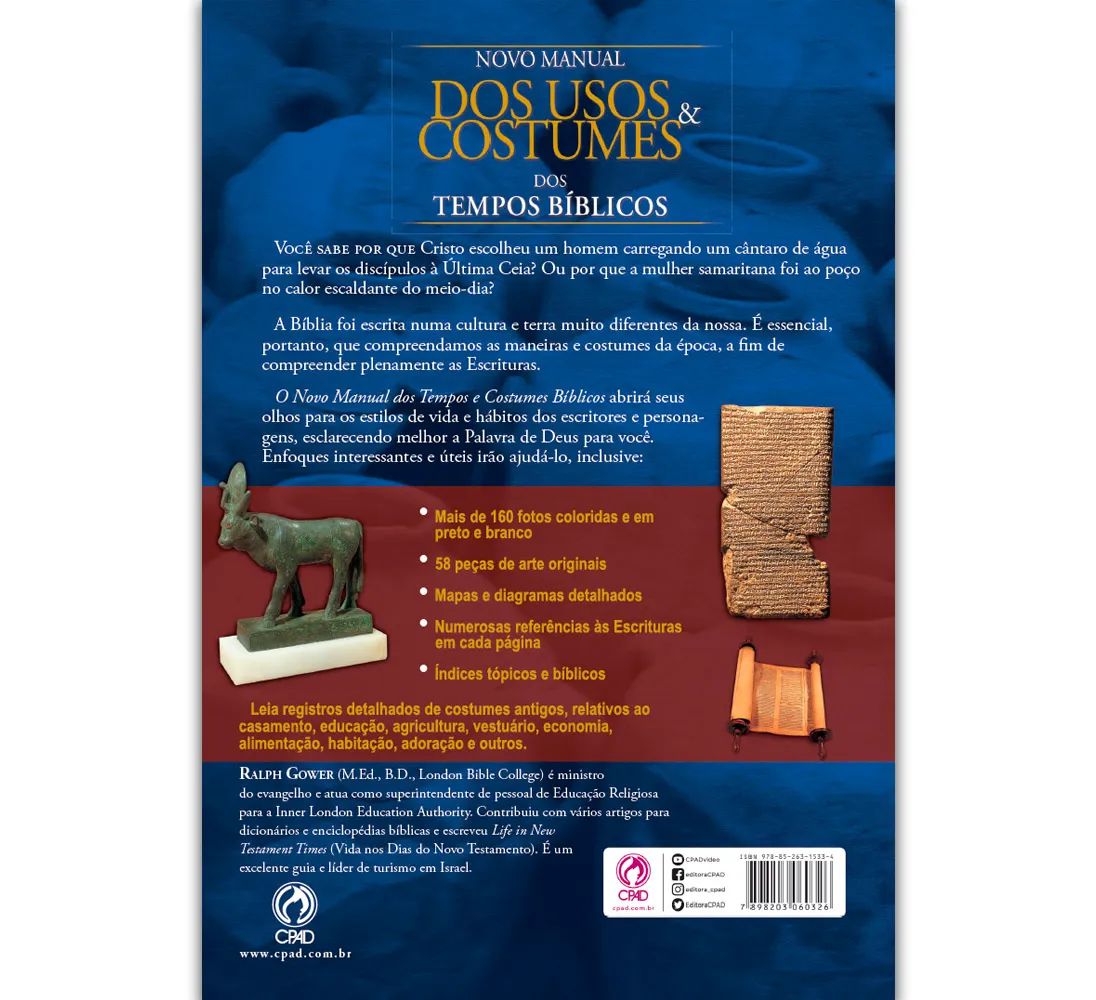 NOVO MANUAL DOS USOS E COSTUMES DOS TEMPOS BIBLICOS - Leitor Gospel Livraria Cristã