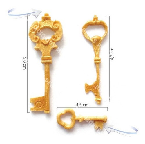 Molde de Silicone: Chaves Antigas Vintage | Palácio dos Moldes ...