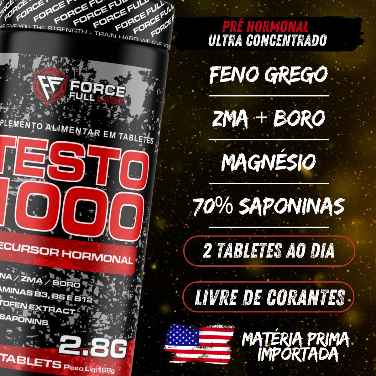 Testo 1000 Original com Feno Grego Premium (Importado) - Suplementos ...