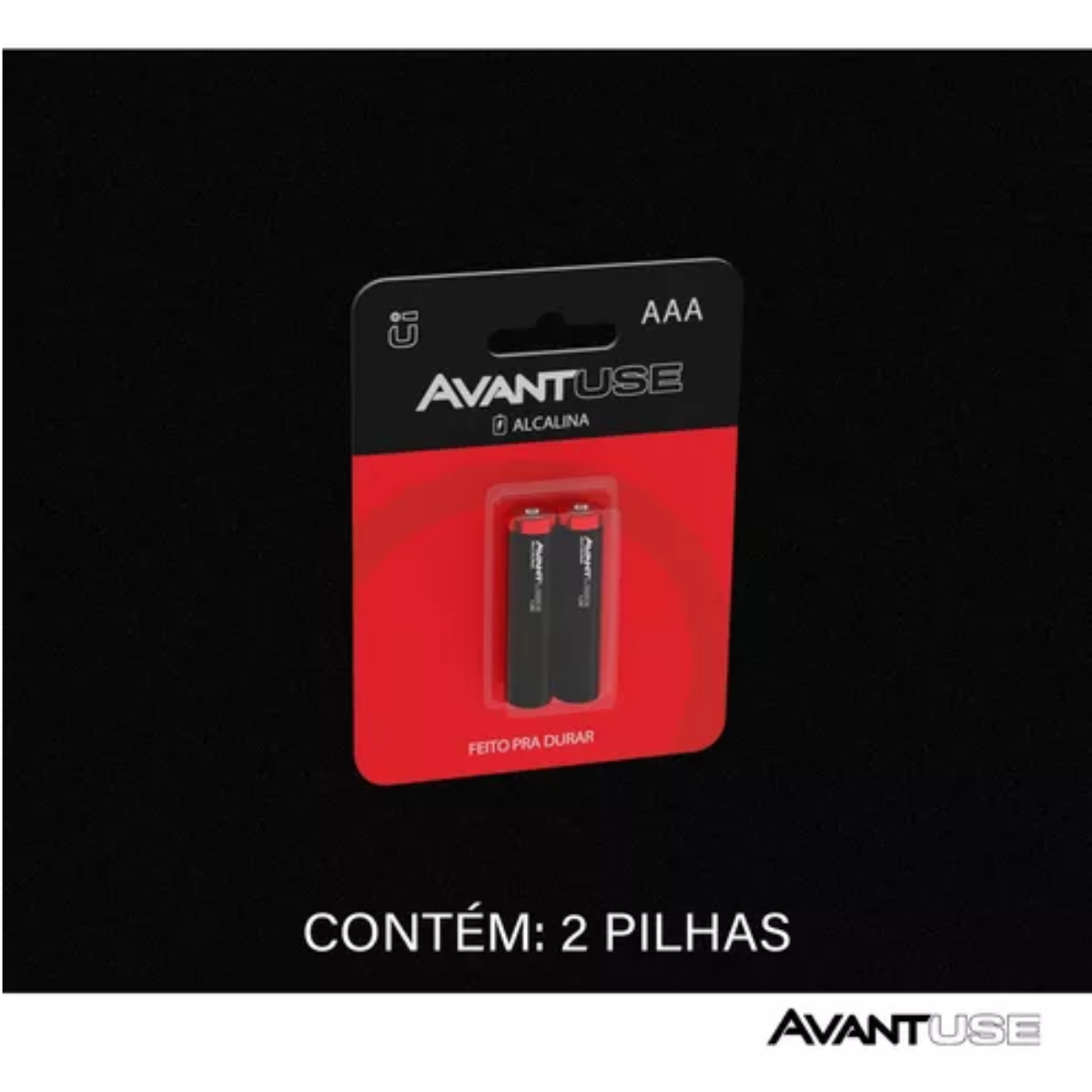 Kit Pilhas Alcalinas AAA Pequena Com 02 Unidades 1.5v Avant - atacadãodaspilhas