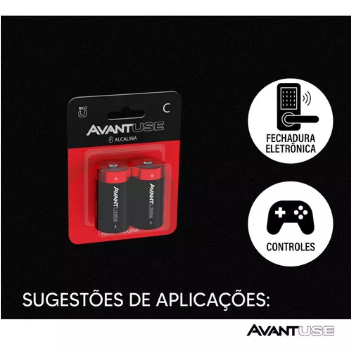 Kit Pilhas Alcalinas C Média Com 02 Unidades 1.5v - Avant - atacadãodaspilhas