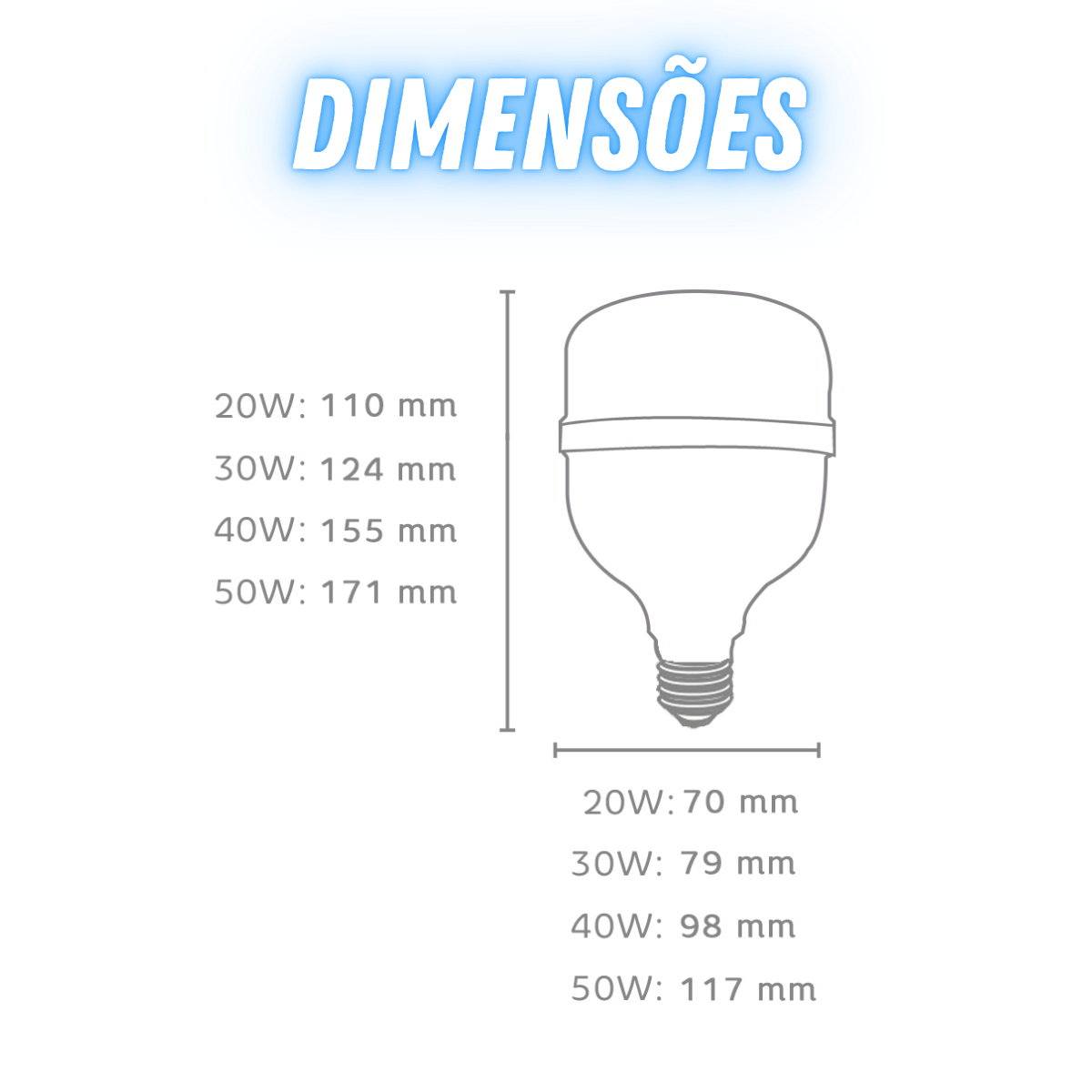 Lâmpada LED Bulbo 20W Branca Fria E27 1600lm 6500K Bivolt Elgin - atacadãodaspilhas