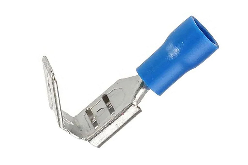 100 x Terminal Hermafrodita Macho Fêmea 1,5mm A 2,5mm - Azul - DMTI Shop