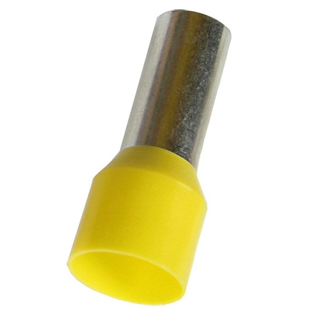 Terminal Tubular Ilhós 25mm x 16mm Pré Isolado - (Mult. 100un) - DMTI Shop