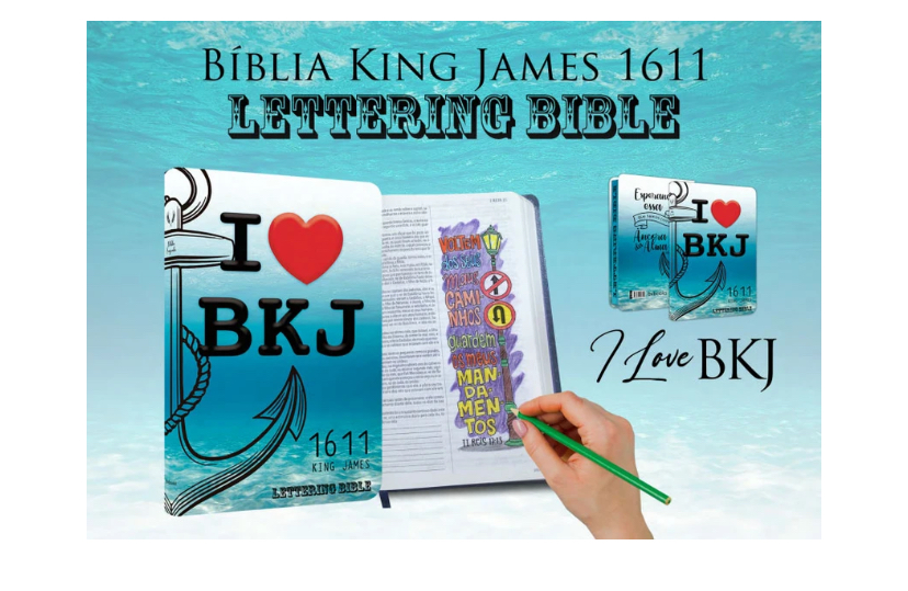 BÍBLIA KING JAMES 1611 ULTRAFINA LETTERING BIBLE I LOVE BKJ 1611 ...