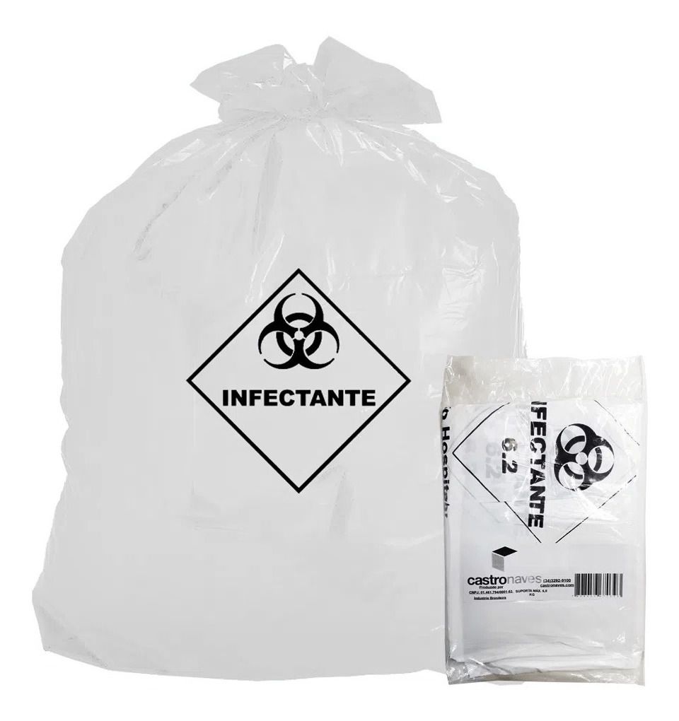 Saco De Lixo Hospitalar Resíduo Infectante 30 Litros 100unid - JK LIMP ...