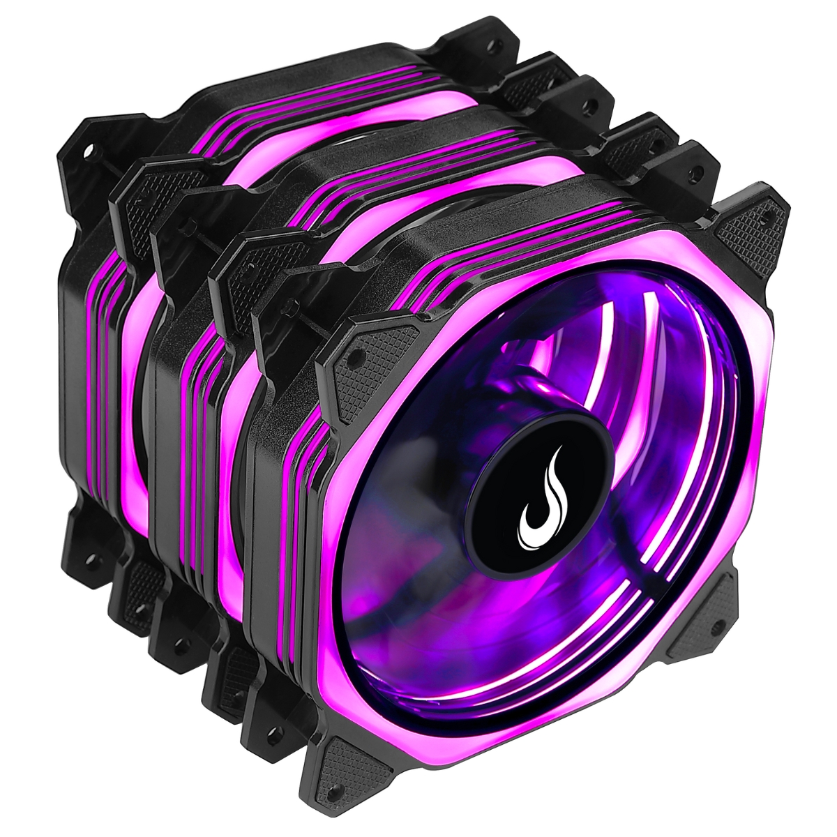 Open Box Kit 3 Fans Gamer Rise Mode Aura RGB - RM-AU-02-RGB-B+ - Rise ...