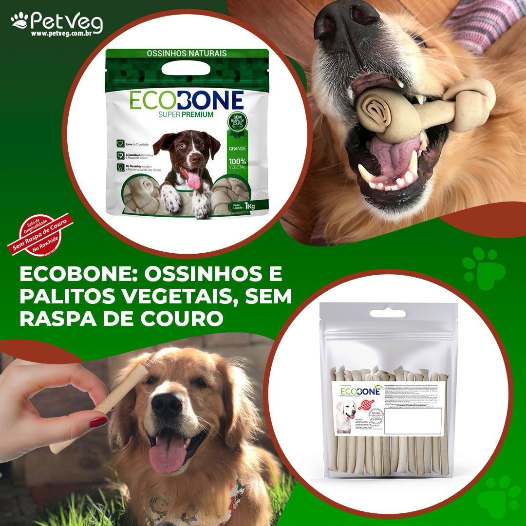 Palito Vegetal Ecobone - 15mm 500g ou 1kg - PetVeg - Produtos Naturais ...