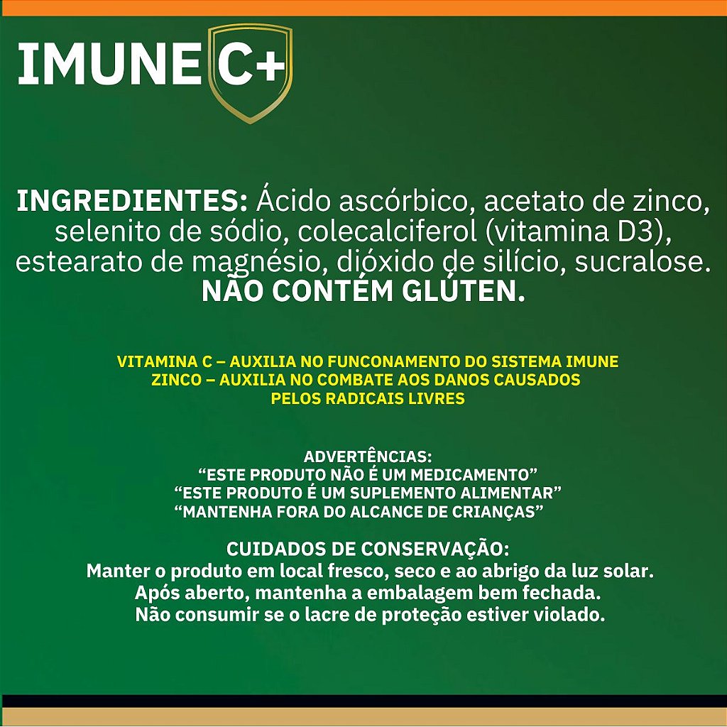 Imune C+ (60 Comprimidos) - Bio Vittas Produtos Naturais