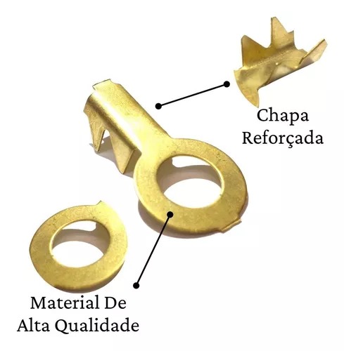 Terminal Olhal Grande 10mm 3/8 Automotivo - ARISTENE SOM AUTOMOTIVO