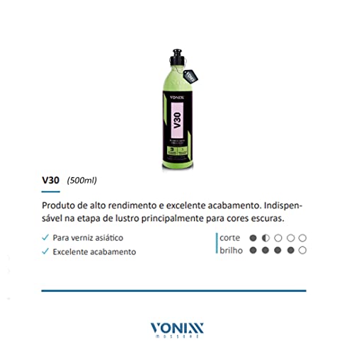 V30 Polidor De Lustro Para Verniz Asiático 500ml - Vonixx - UP CARSHOP
