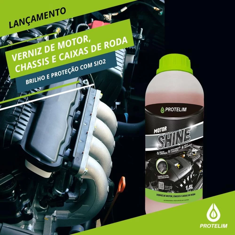 Motor Shine Verniz de Motor Caixa de Roda 500ML - Protelim - UP CARSHOP