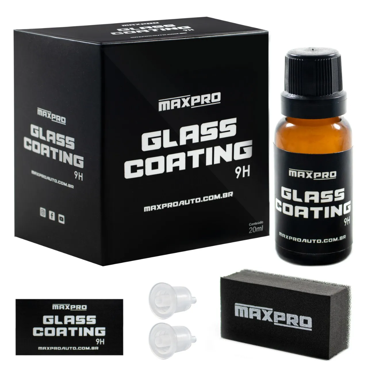 Glass Coating 9H Vitrificador Alta Performance 20ML - MaxPro - UP CARSHOP