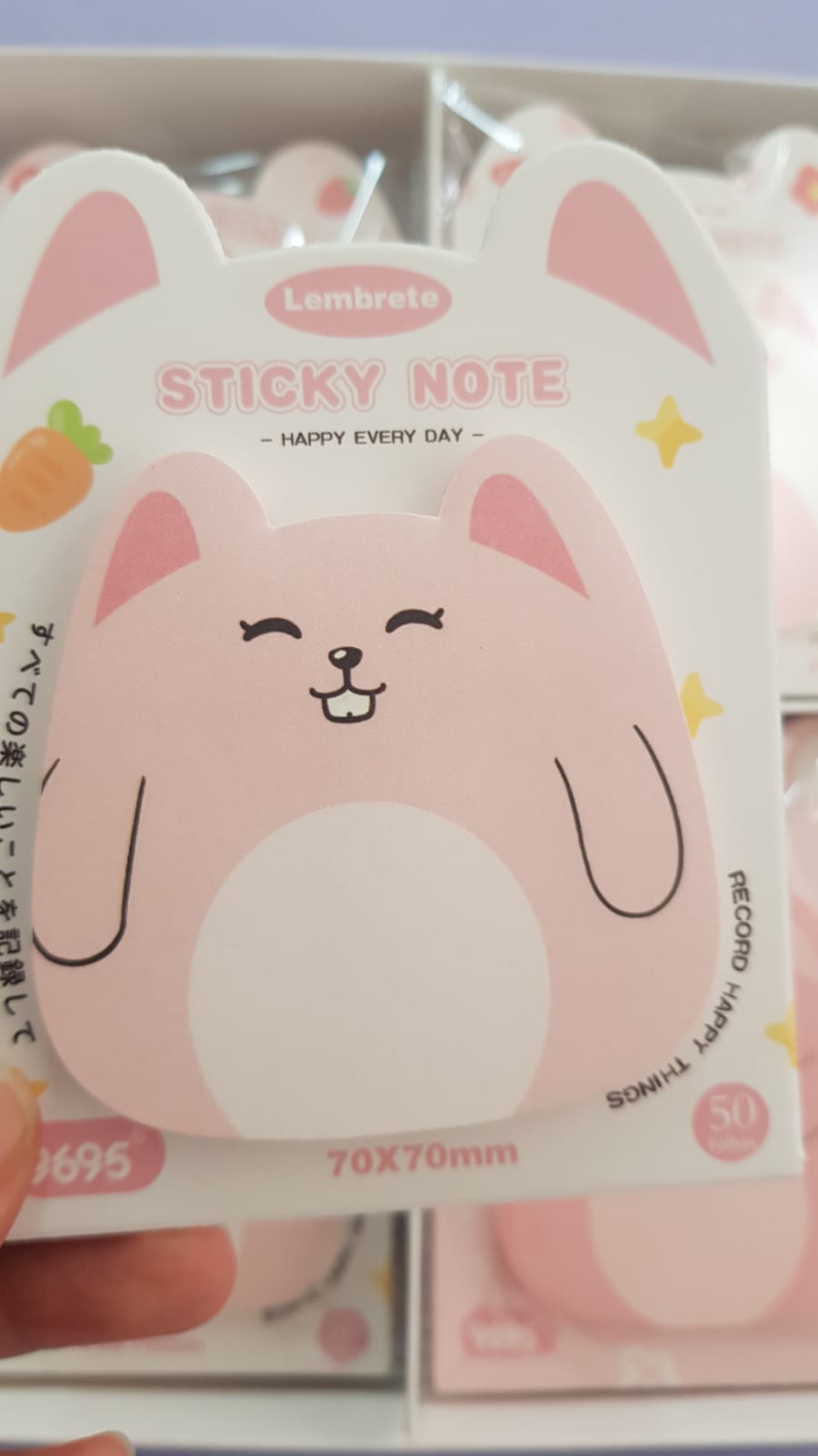 Bloco de Notas Adesivas de Coelho/bunny post it (50 folhas) - Papelaria ...