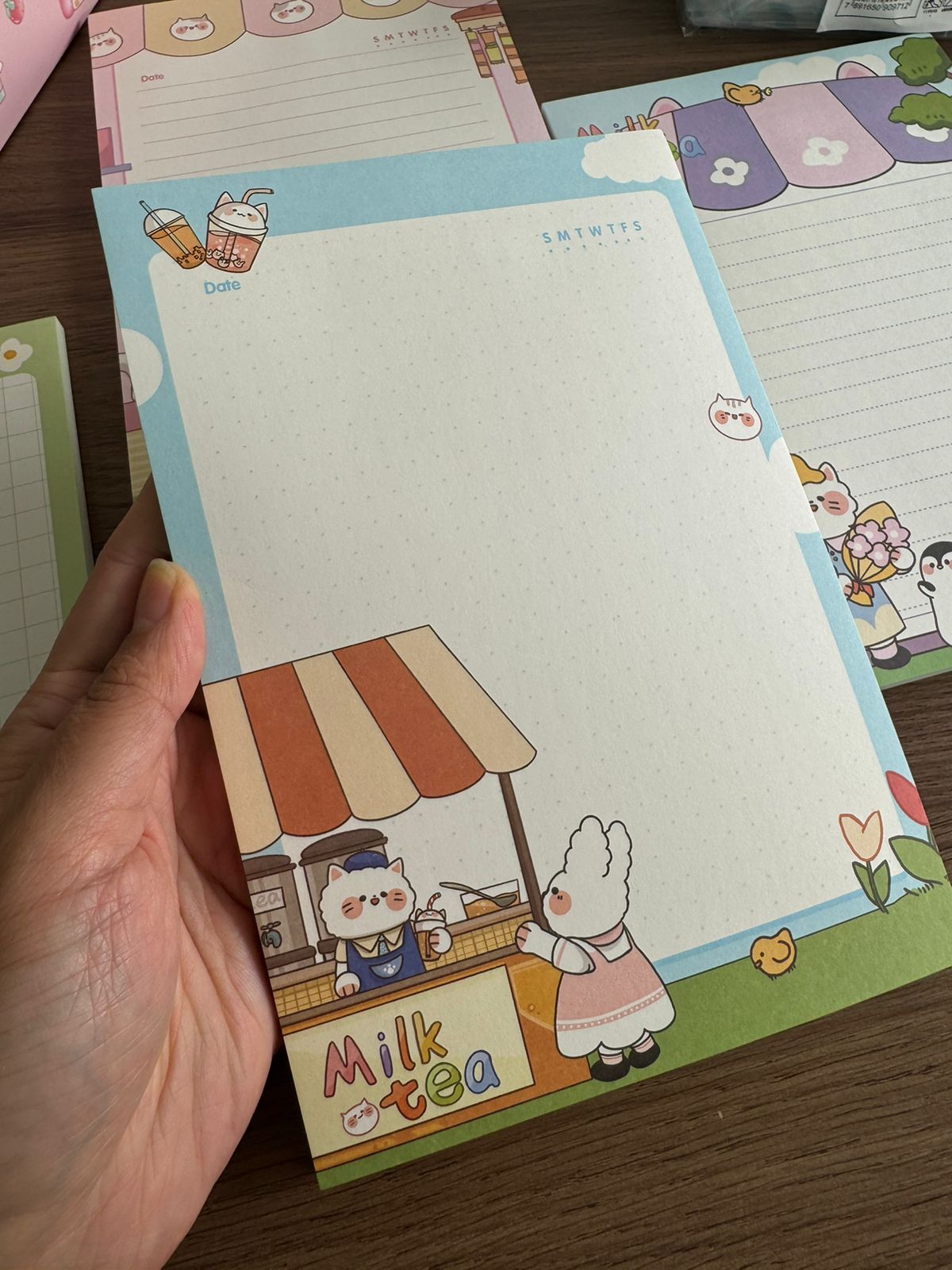 Bloco de Notas Adesivas A5 post it (80 folhas) - Papelaria Kuro Neko