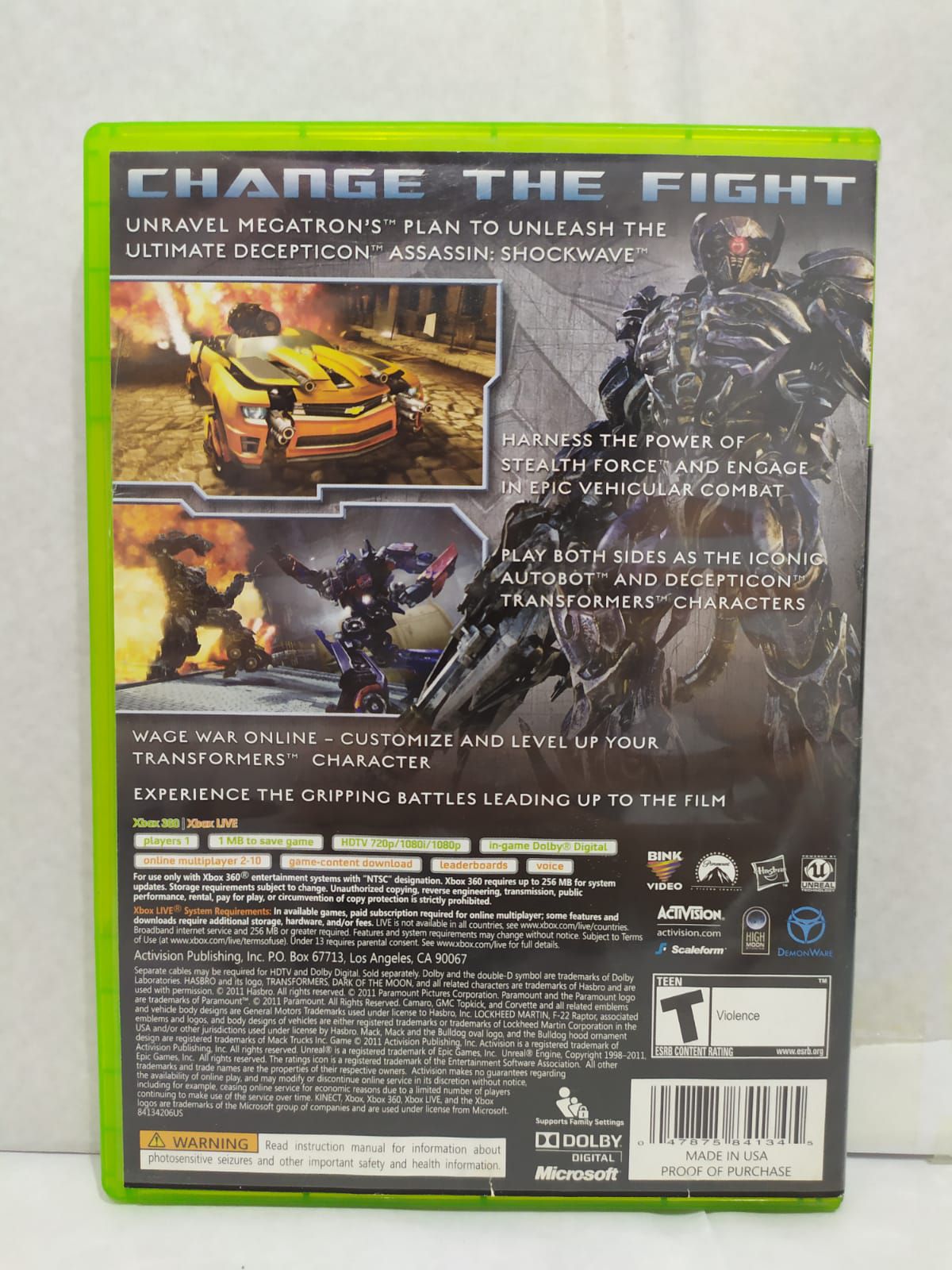 Transformers Dark of the Moon Mídia Física Xbox 360 (USADO) - www ...