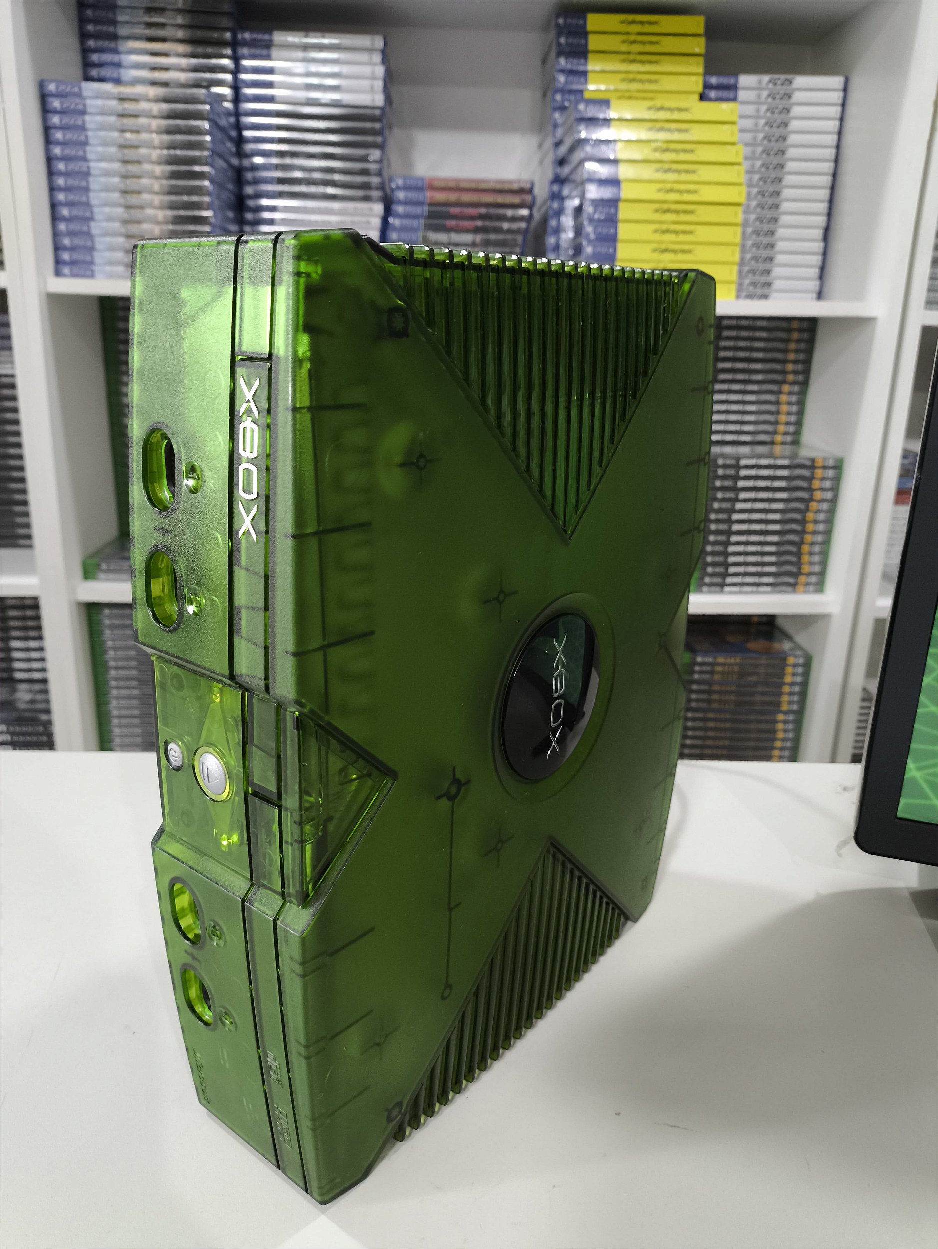 Console Microsoft Xbox Clássico Debug kit Translucent Green Europeu - www.maicongames.com.br