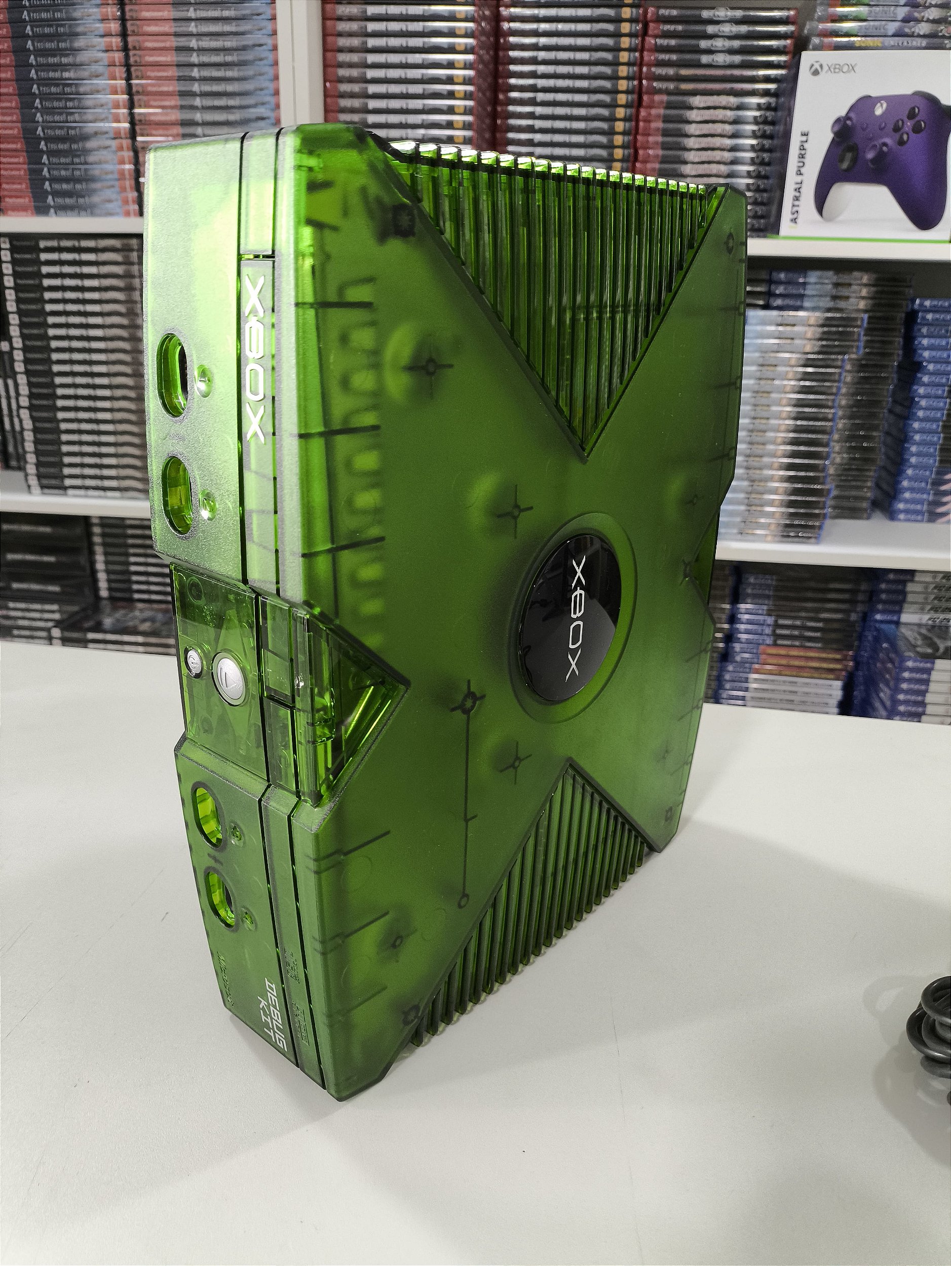 Console Microsoft Xbox Clássico Debug kit Translucent Green - www.maicongames.com.br