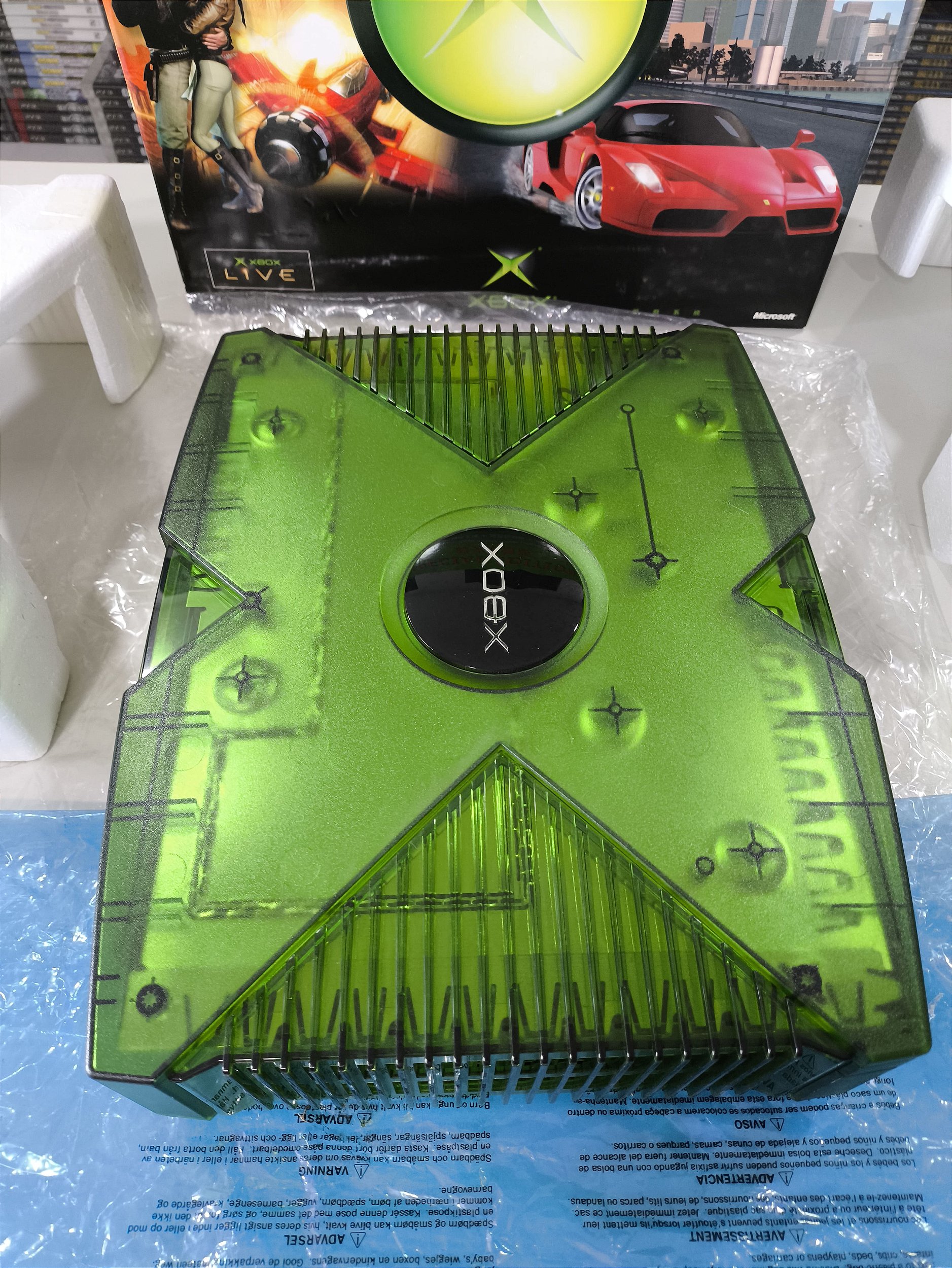 Console Microsoft Xbox Clássico Translucent Green Bundle Limited ...