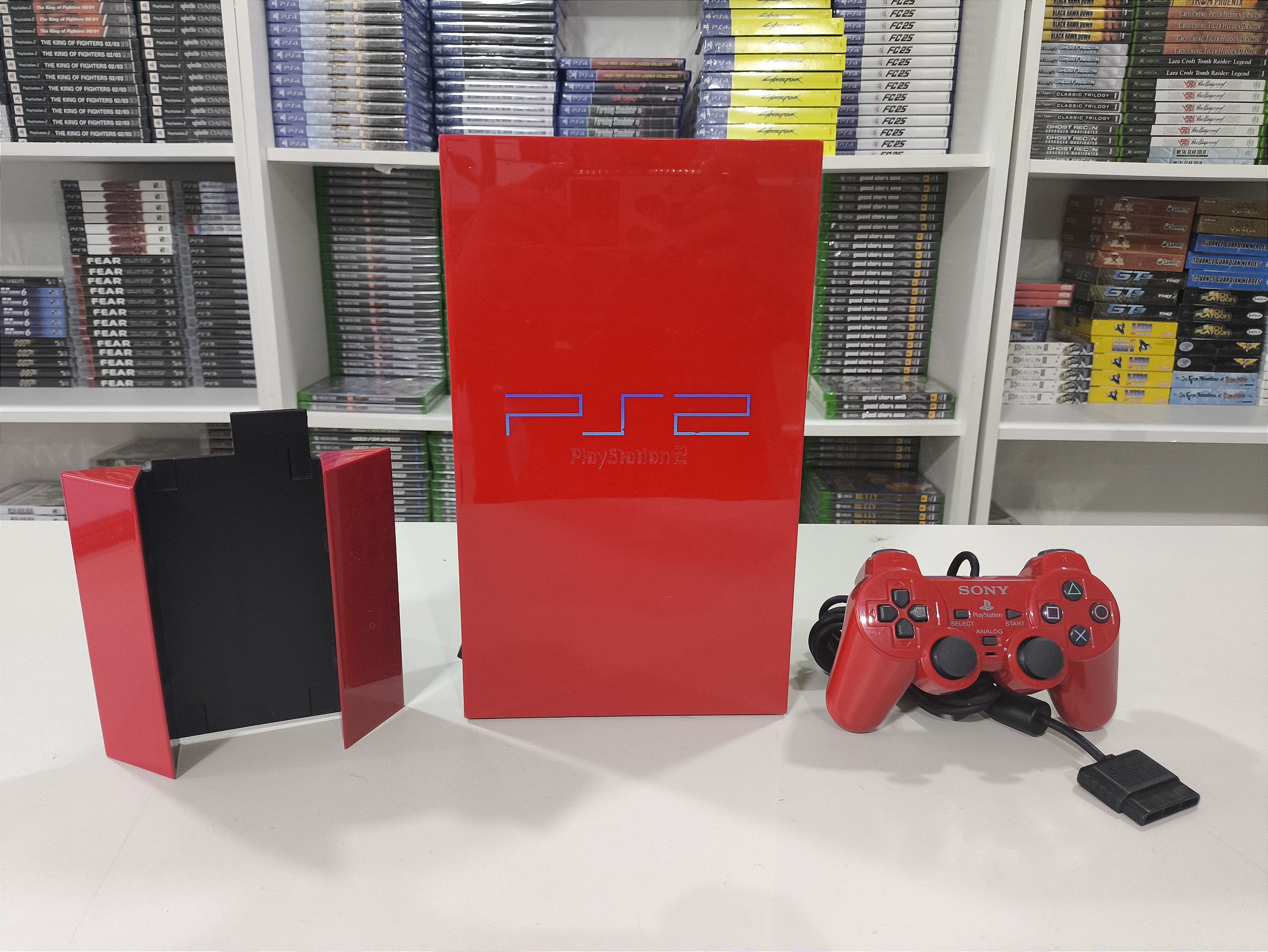 Console Sony Playstation 2 Fat European automobile Super Red SCPH-3001R ...