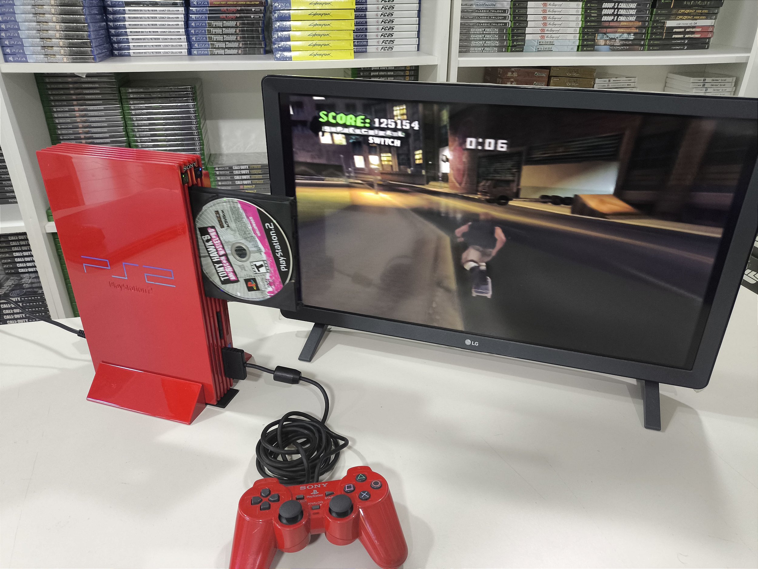 Console Sony Playstation 2 Fat European automobile Super Red SCPH-3001R ...