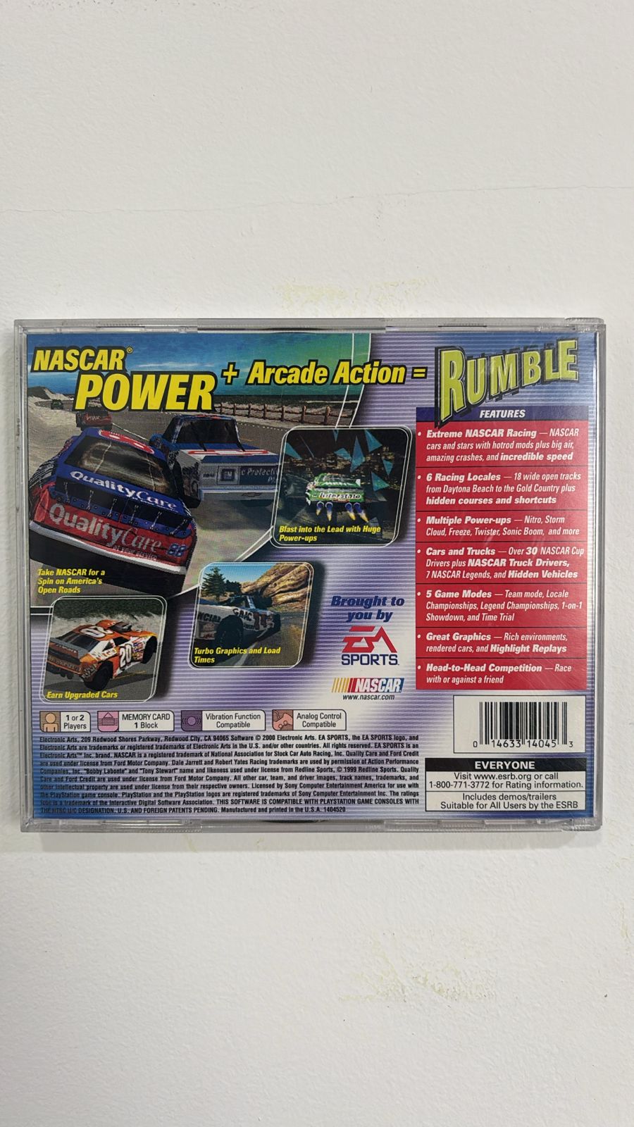 Nascar Rumble PS1 Original Americano (Usado) - www.maicongames.com.br