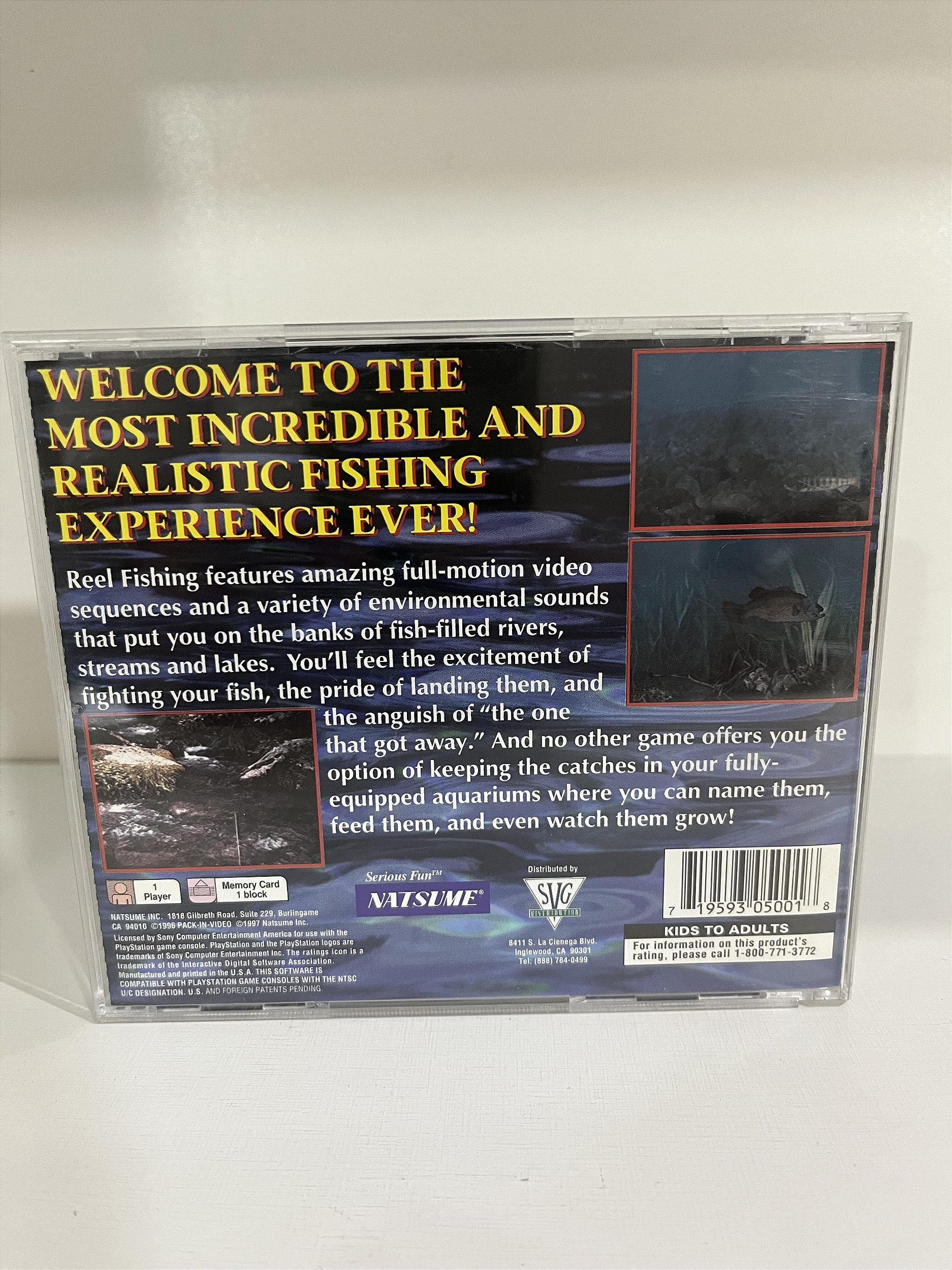 Reel Fishing PS1 Original Americano (Usado) - www.maicongames.com.br