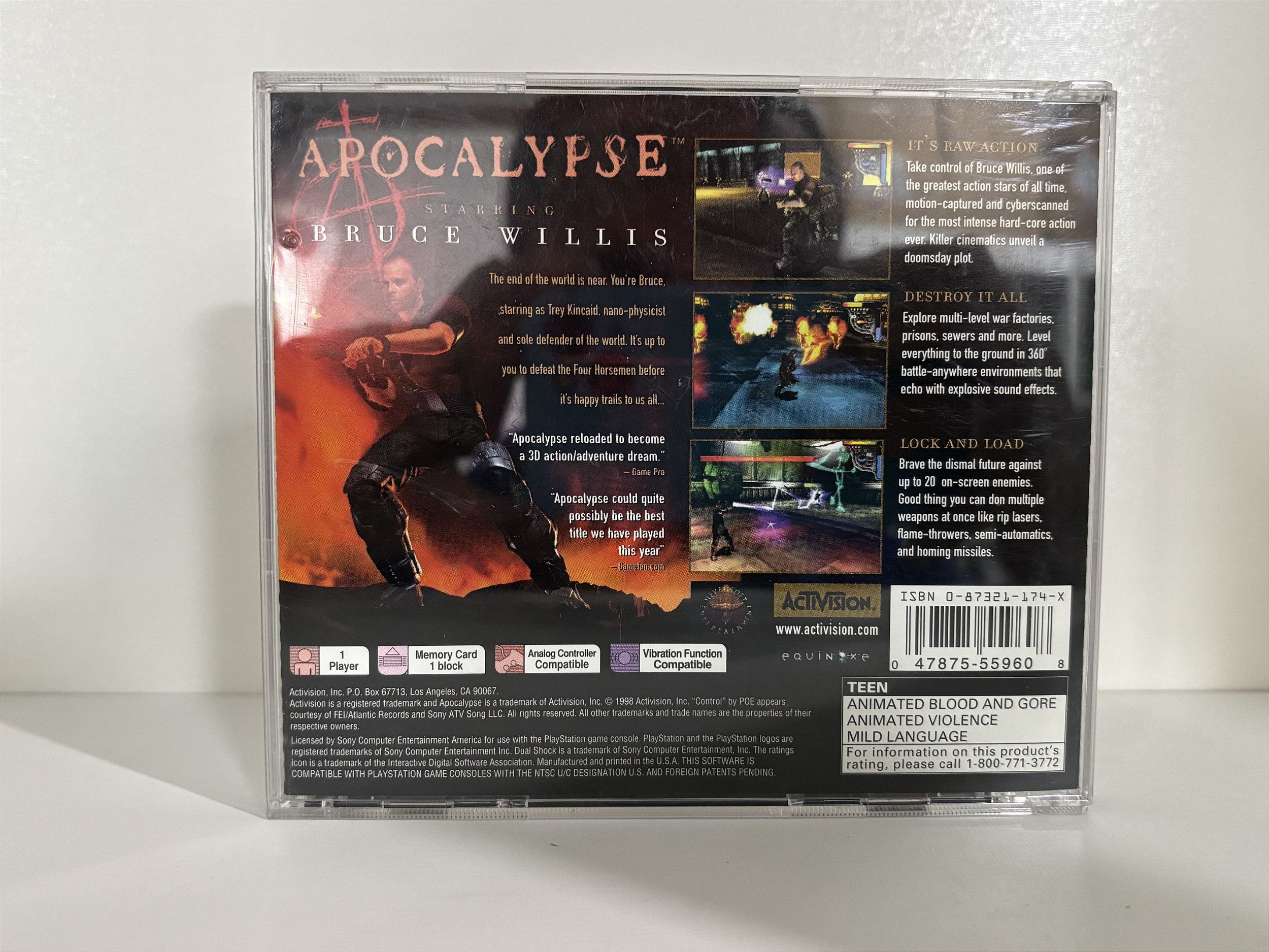 Apocalypse PS1 Original Americano (Usado) - www.maicongames.com.br