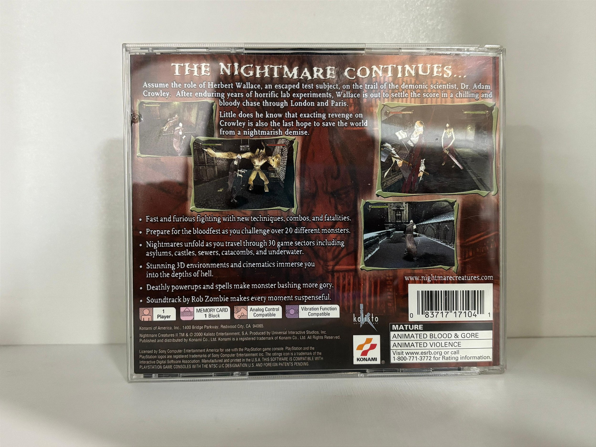 Nightmare Creatures 2 PS1 Original Americano (Usado) - www.maicongames ...