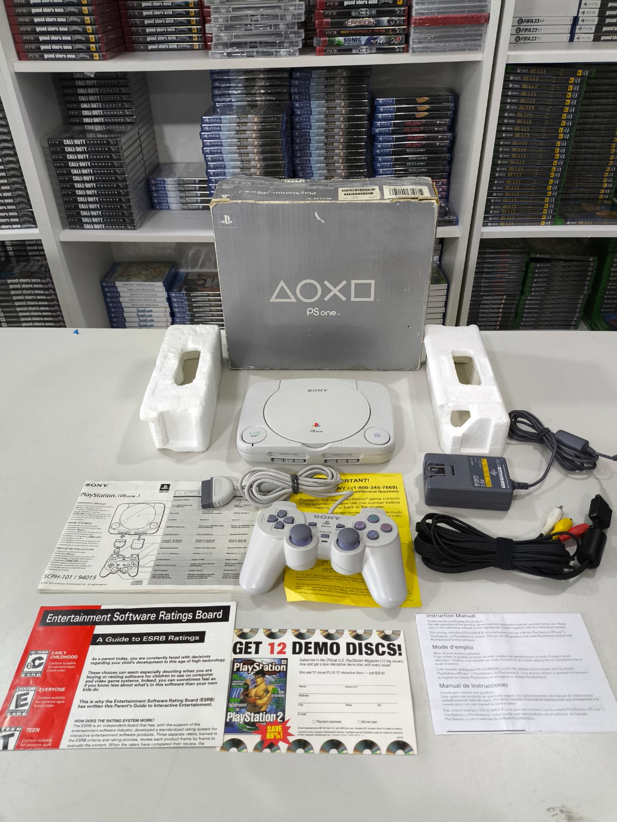 Console Playstation One Slim - PS One Baby Americano SCPH-101- PS1 CIB ...