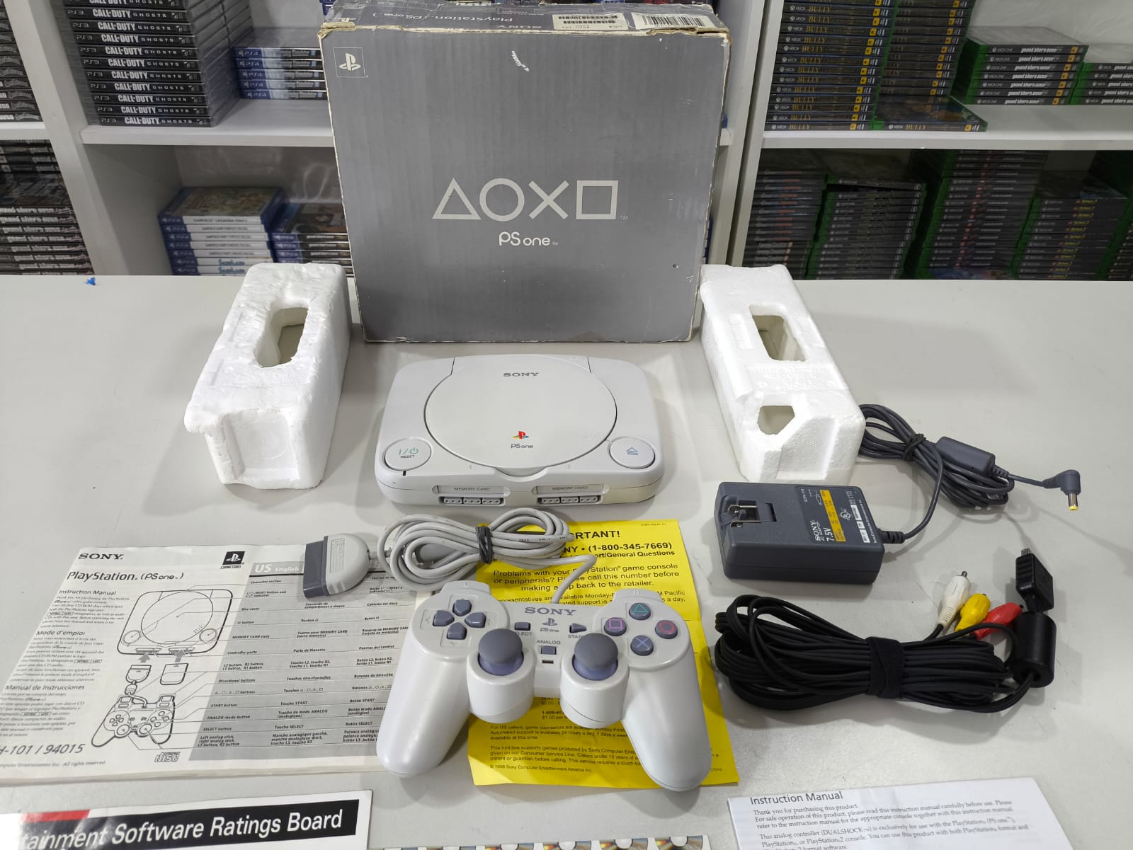 Console Playstation One Slim PS One Baby Americano SCPH 101 PS1 CIB www.maicongames .br