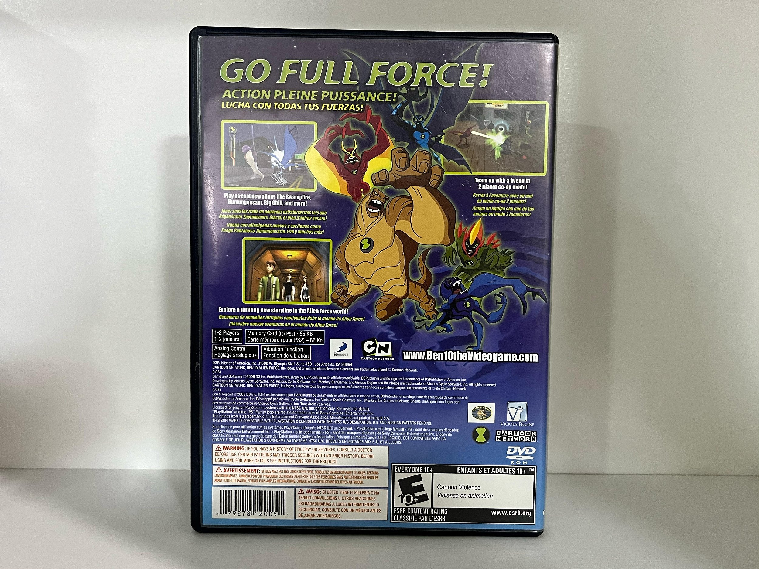 Ben 10 Alien Force PS2 Original Americano (Usado) - www.maicongames.com.br