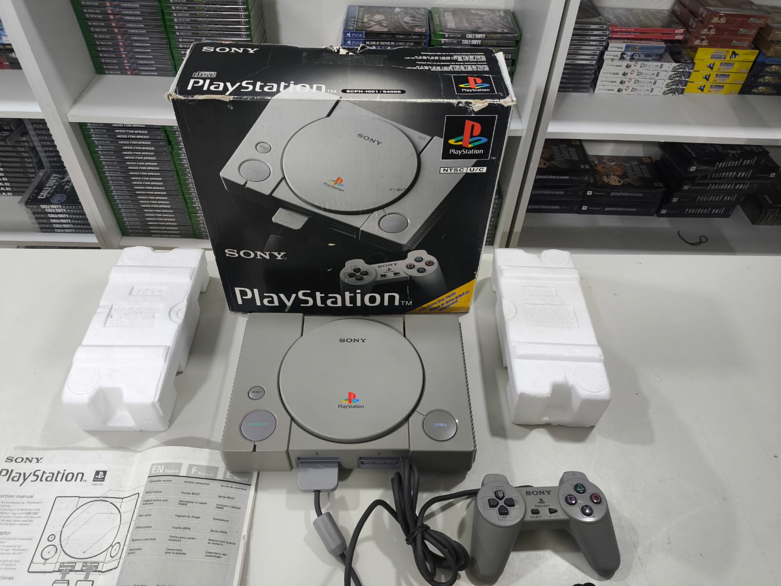 Console Playstation 1 Americano Launch Edition SCPH-1001 - PS1 FAT ...