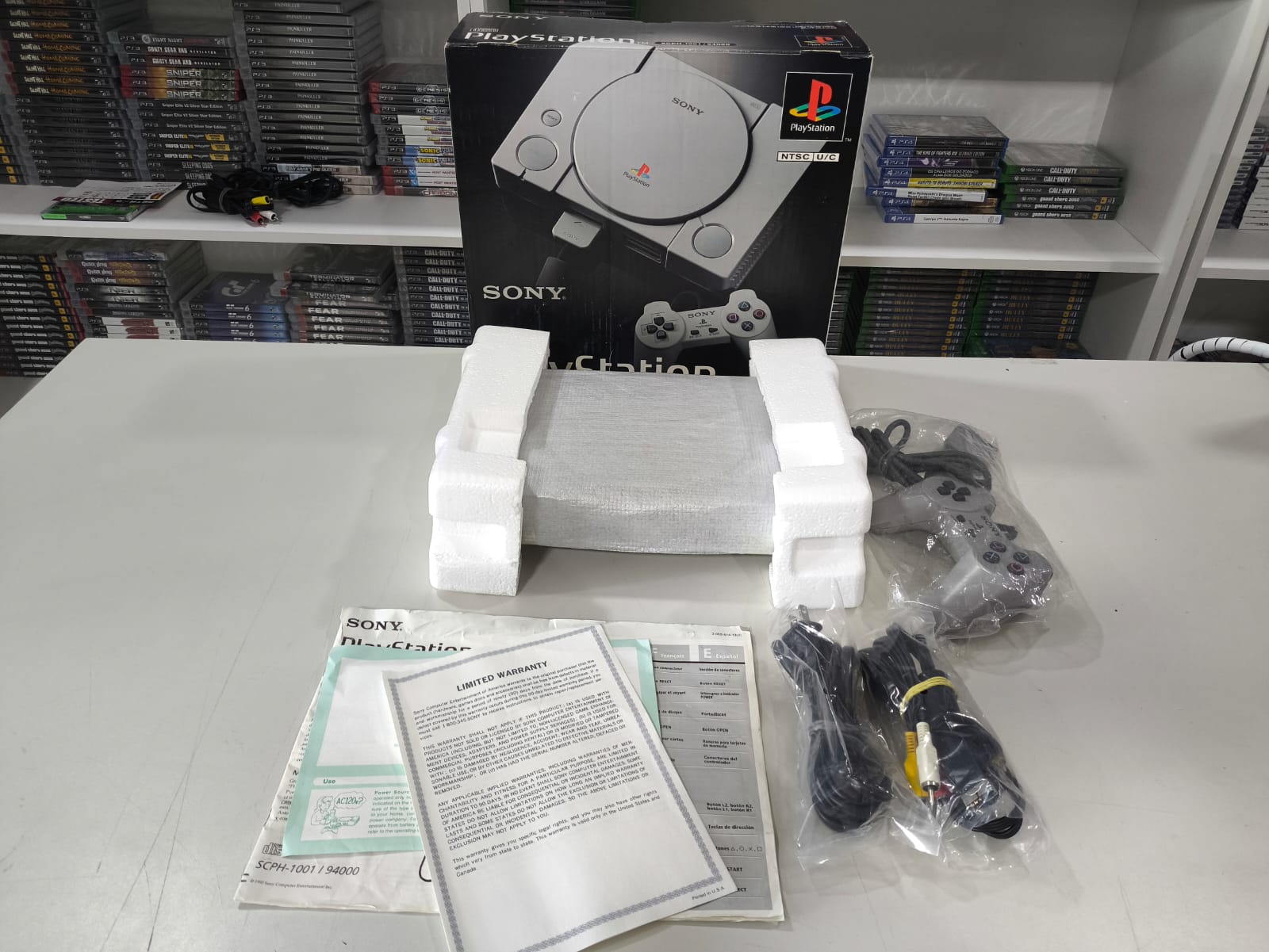 Console Playstation 1 Americano Launch Edition SCPH-1001 - PS1 FAT ...