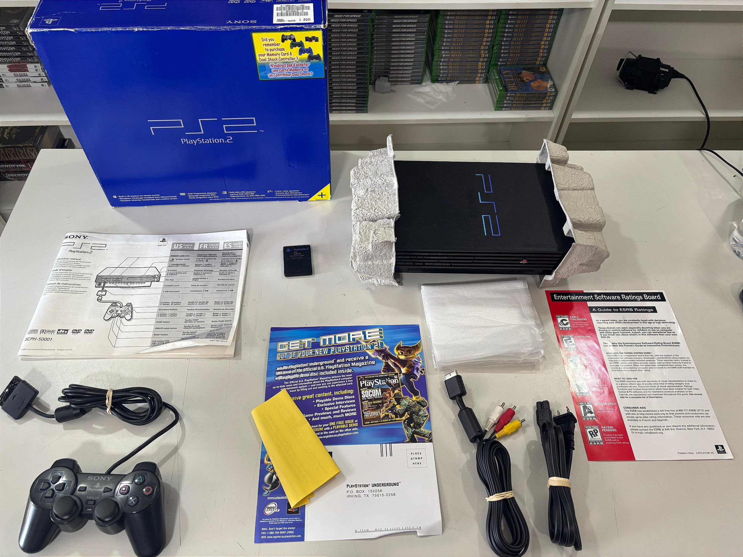 Console Sony Playstation 2 Fat Americano SCPH-50001 - PS2 FAT - www ...