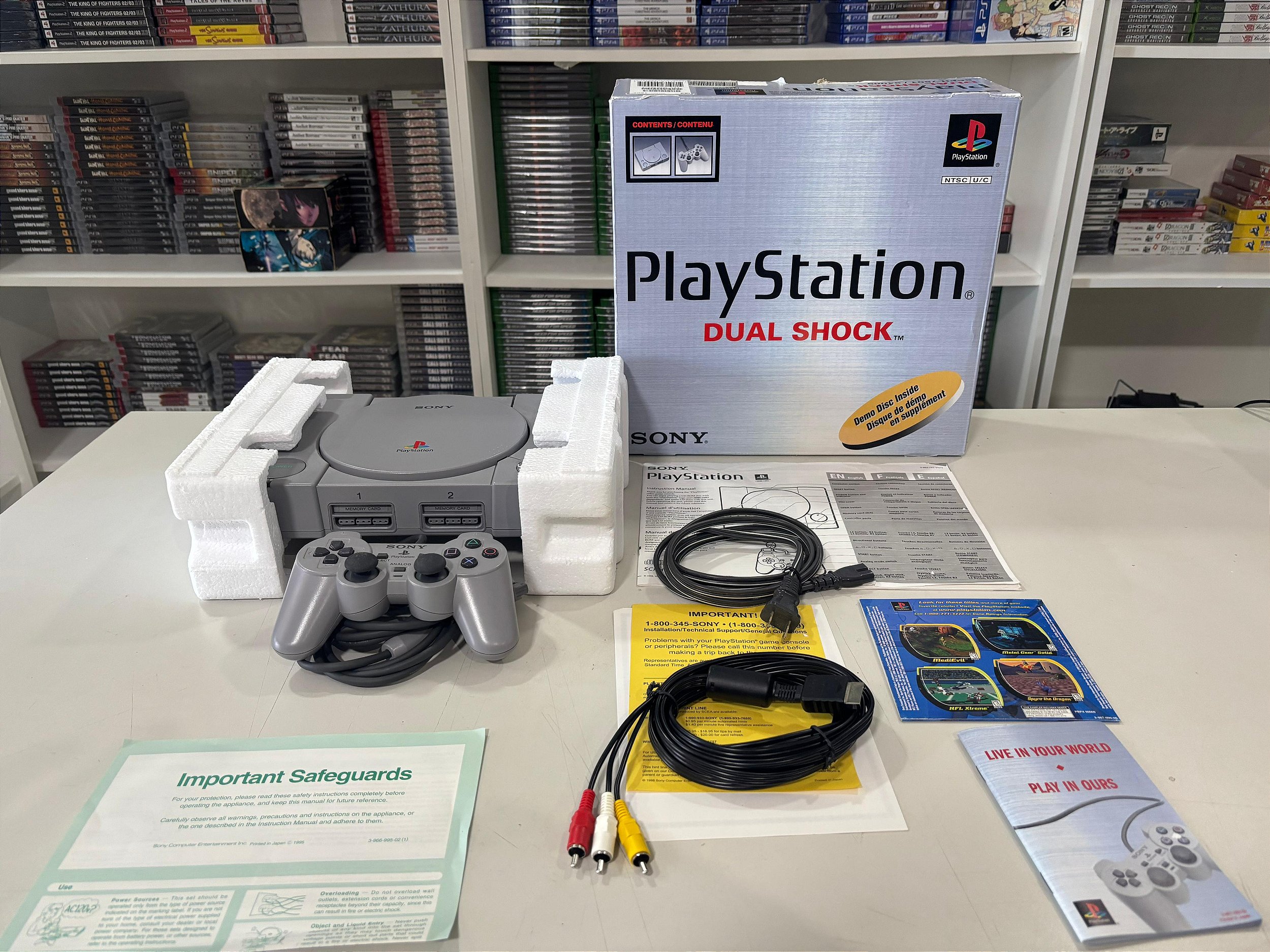 Console Sony Playstation 1 Americano SCPH-7501 Dualshock - PS1 FAT CIB ...