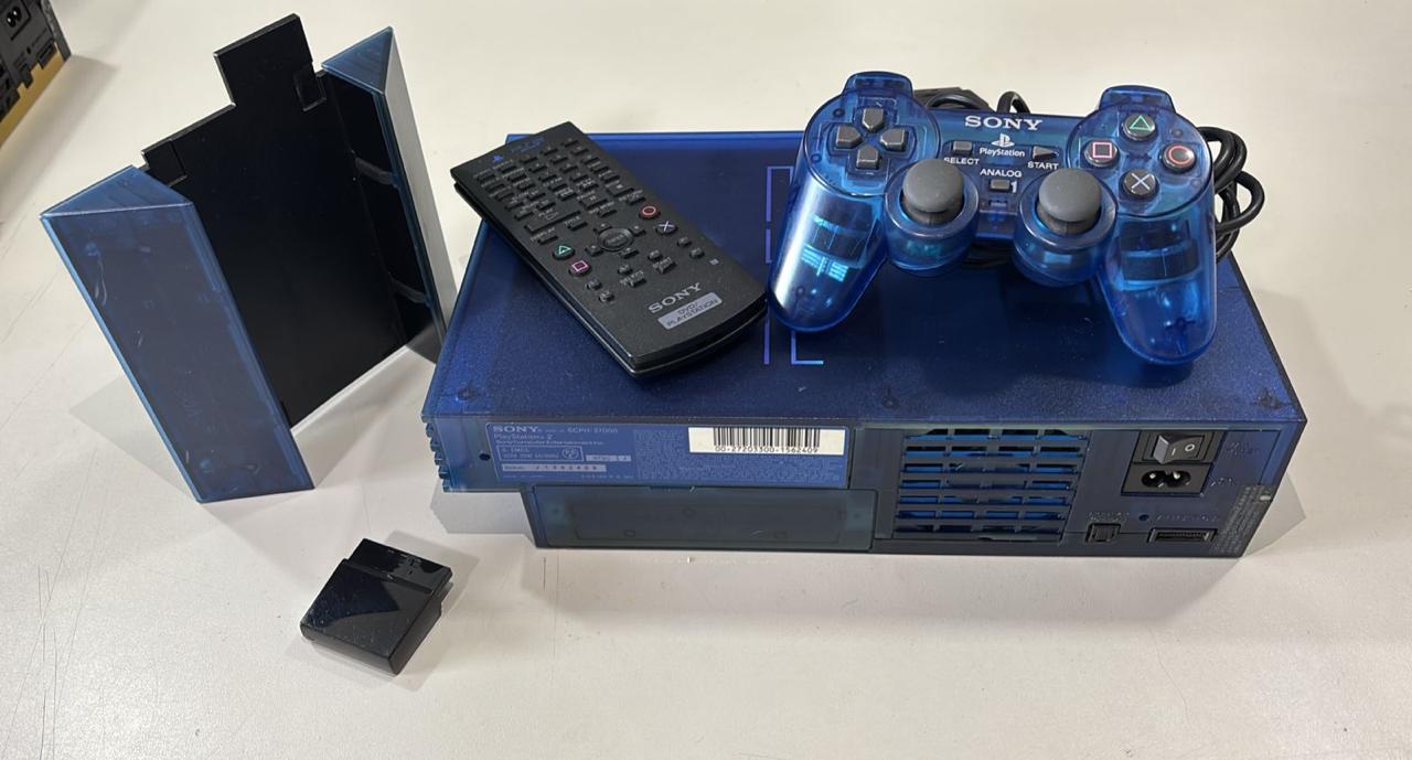 Console Sony Playstation 2 Fat Ocean Blue SCPH-37000 - PS2 FAT - www ...