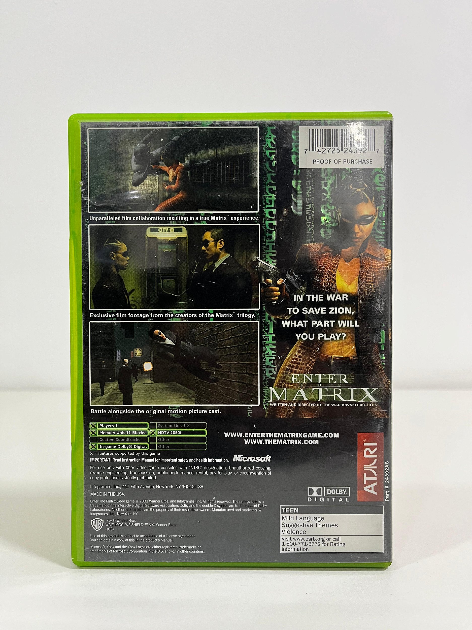 Enter The Matrix Xbox Classic Americano Original (Usado) - www ...