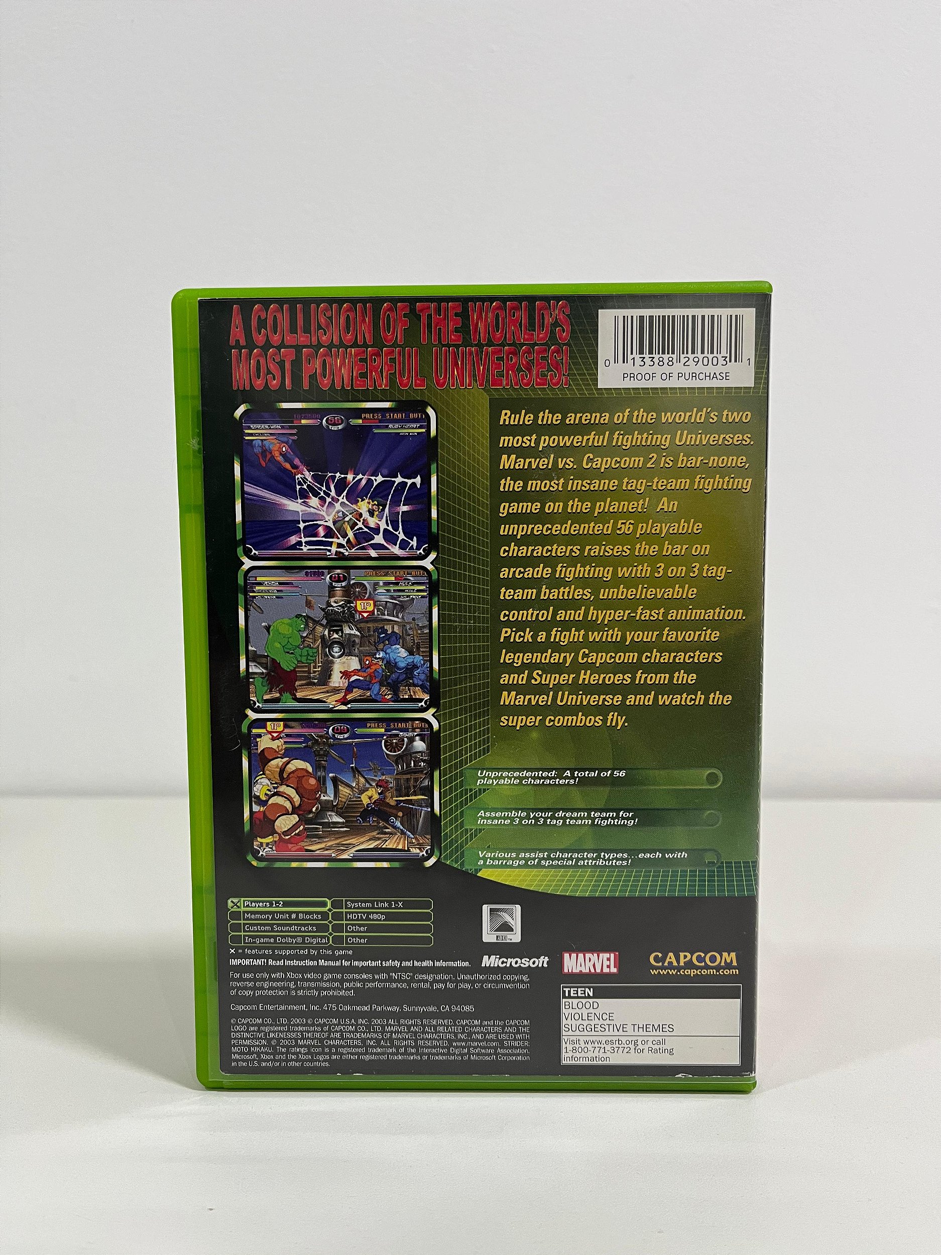 Marvel VS Capcom 2 Xbox Classic Americano Original (Usado) - www ...