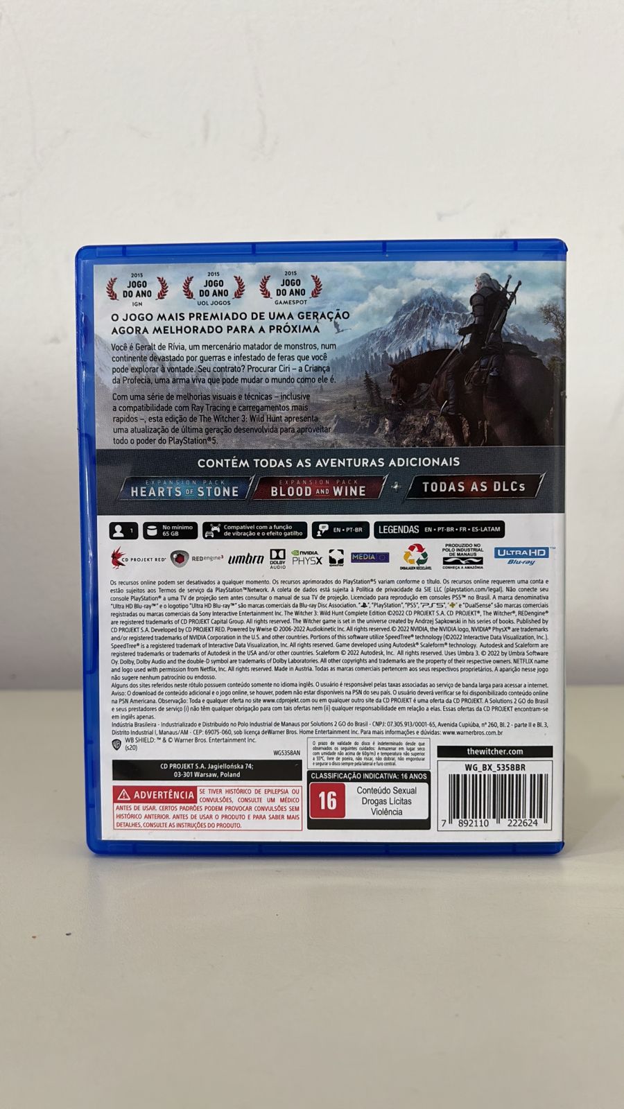 The Witcher 3 Wild Hunt Complete Edition PS5 Mídia Física (Usado) - www ...
