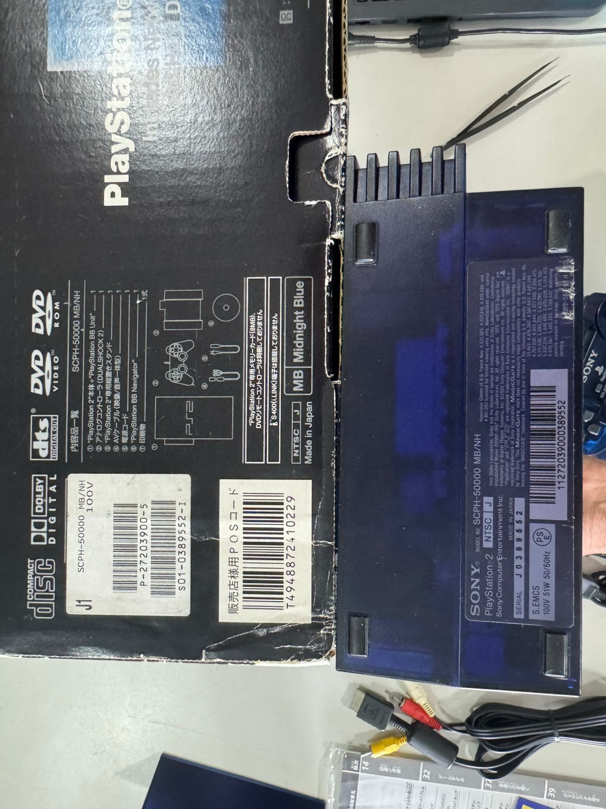 Console Sony Playstation 2 Fat Midnight Blue BB Pack SCPH-50000 - PS2 ...