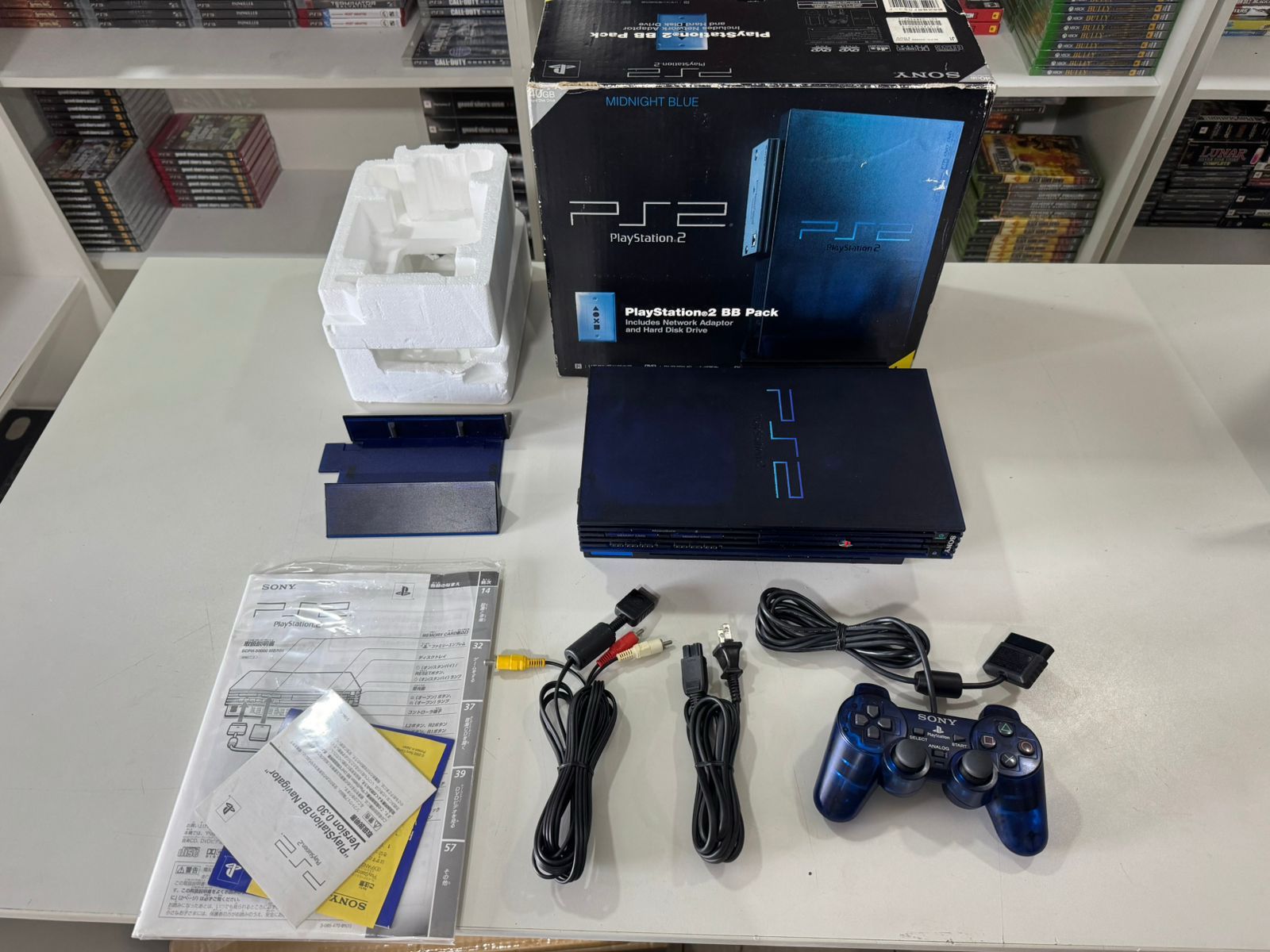 Console Sony Playstation 2 Fat Midnight Blue BB Pack SCPH-50000 - PS2 ...