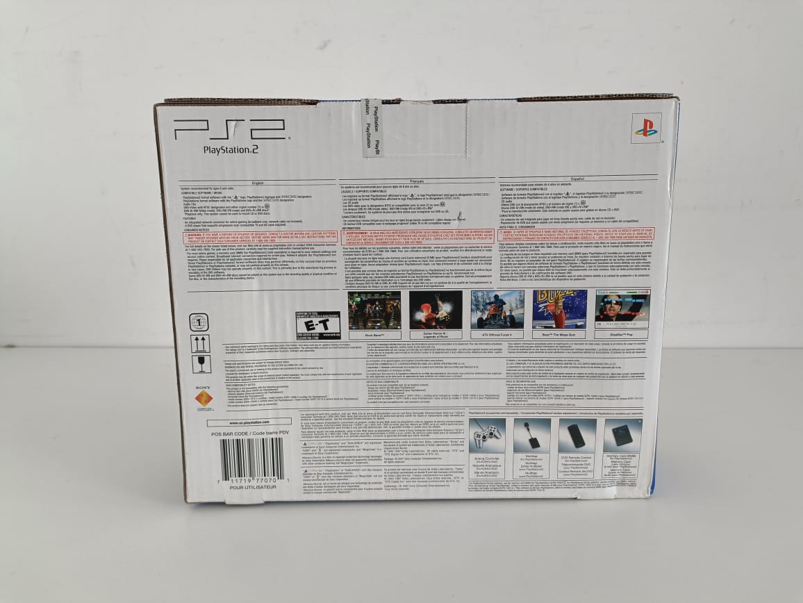 Console Playstation 2 Slim Satin Silver Americano SCPH-90001 Novo ...