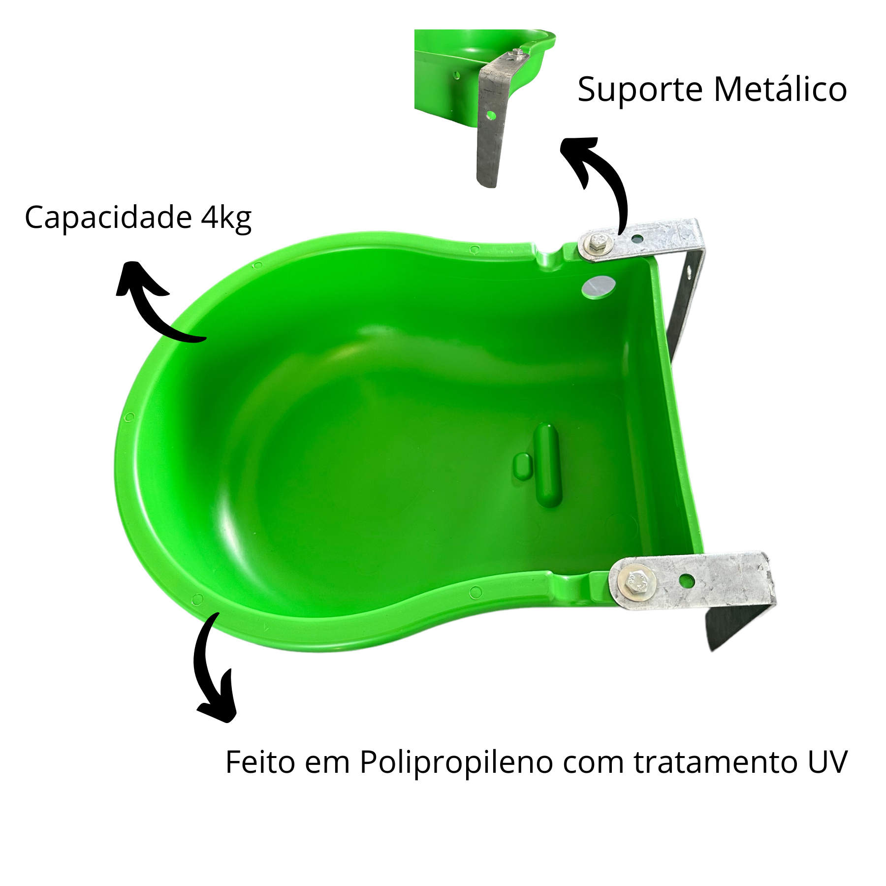 Cocho Saleiro para Animais 4kg (10L) – Resistente e Funcional - AgroGranja