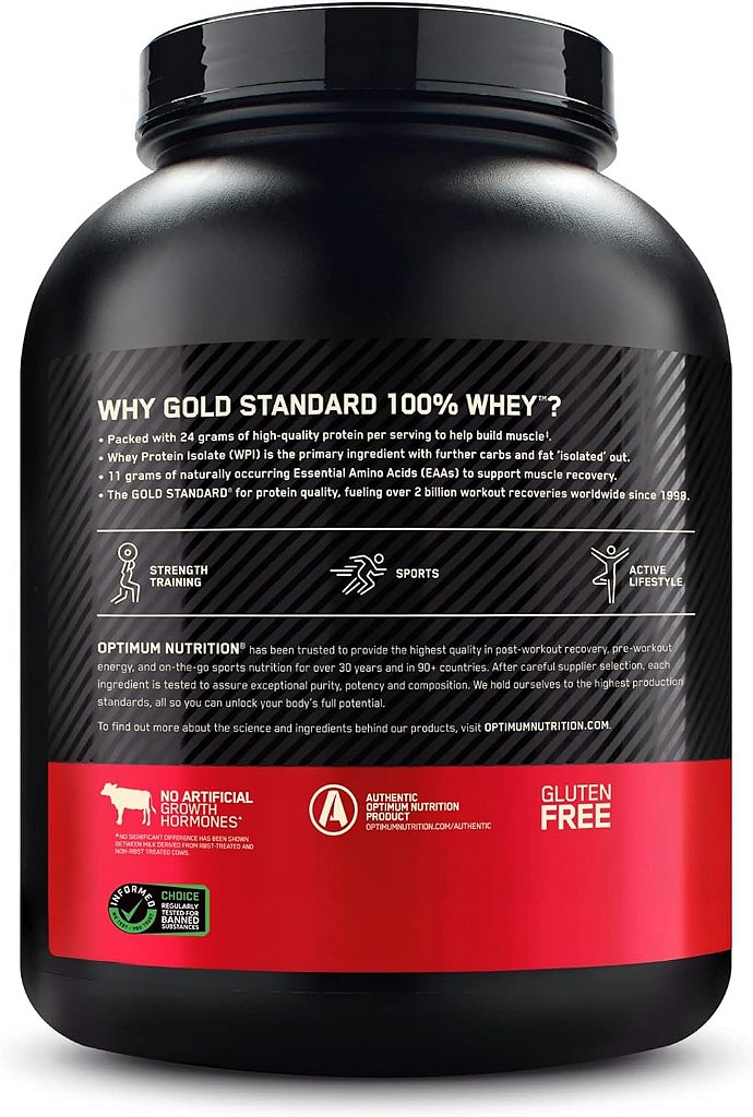 100% Whey Protein Gold Standard 2.270Kg - Optimum Nutrition Melhor Pre ...